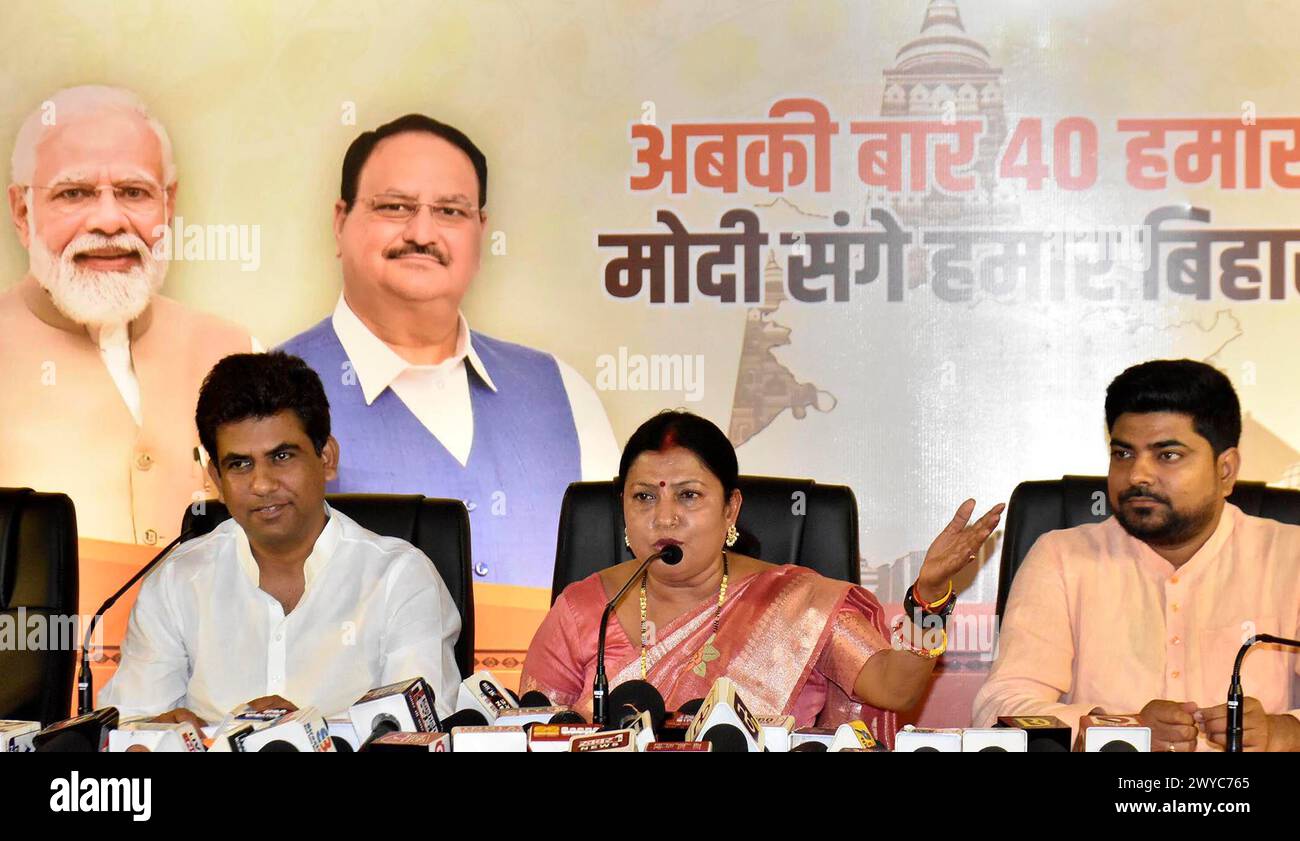Patna, India. 05th Apr, 2024. PATNA, INDIA - APRIL 5: BJP MP and Bihar ...