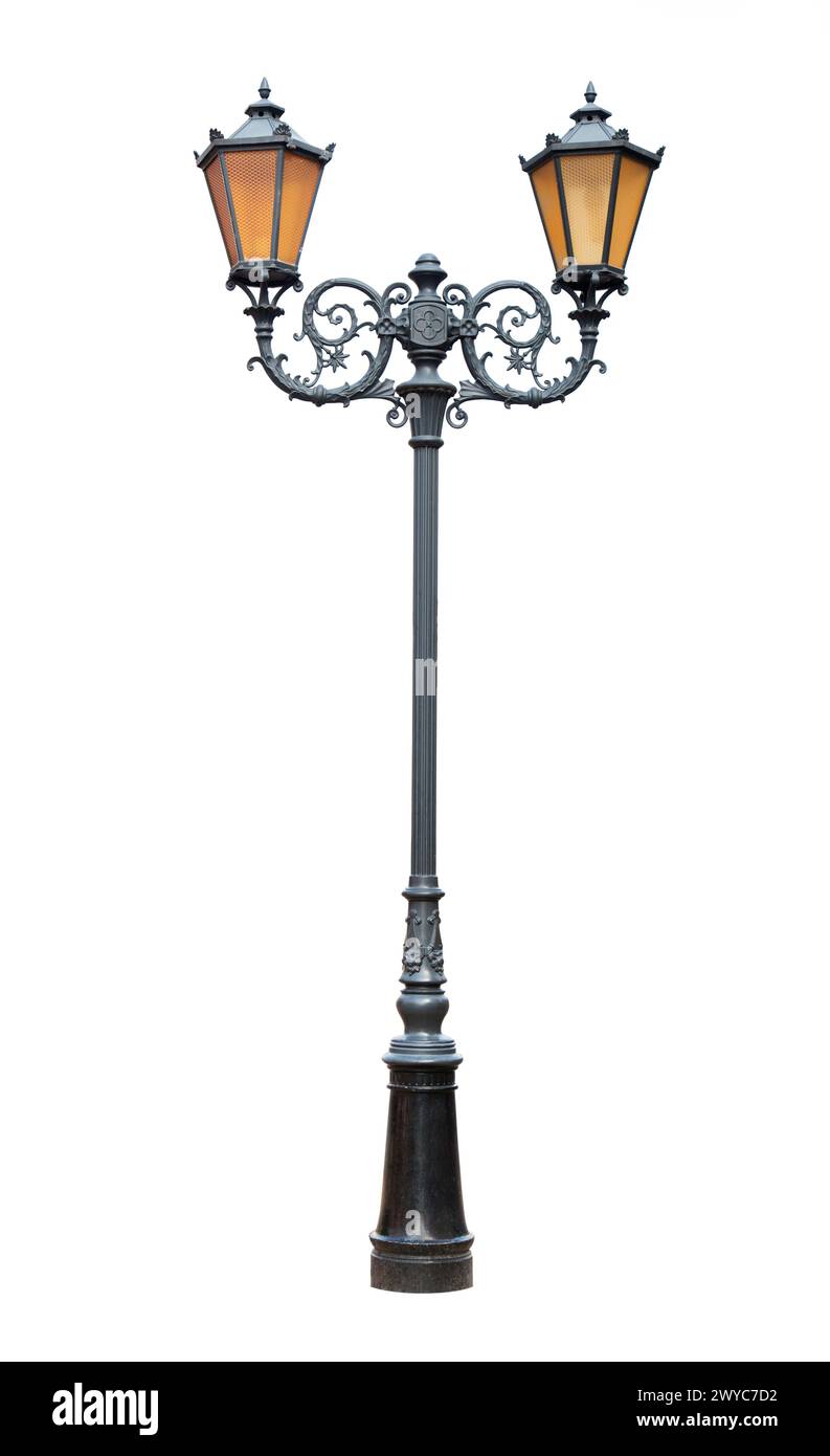 Isolated yellow lamp post lantern hi-res stock photography and images ...