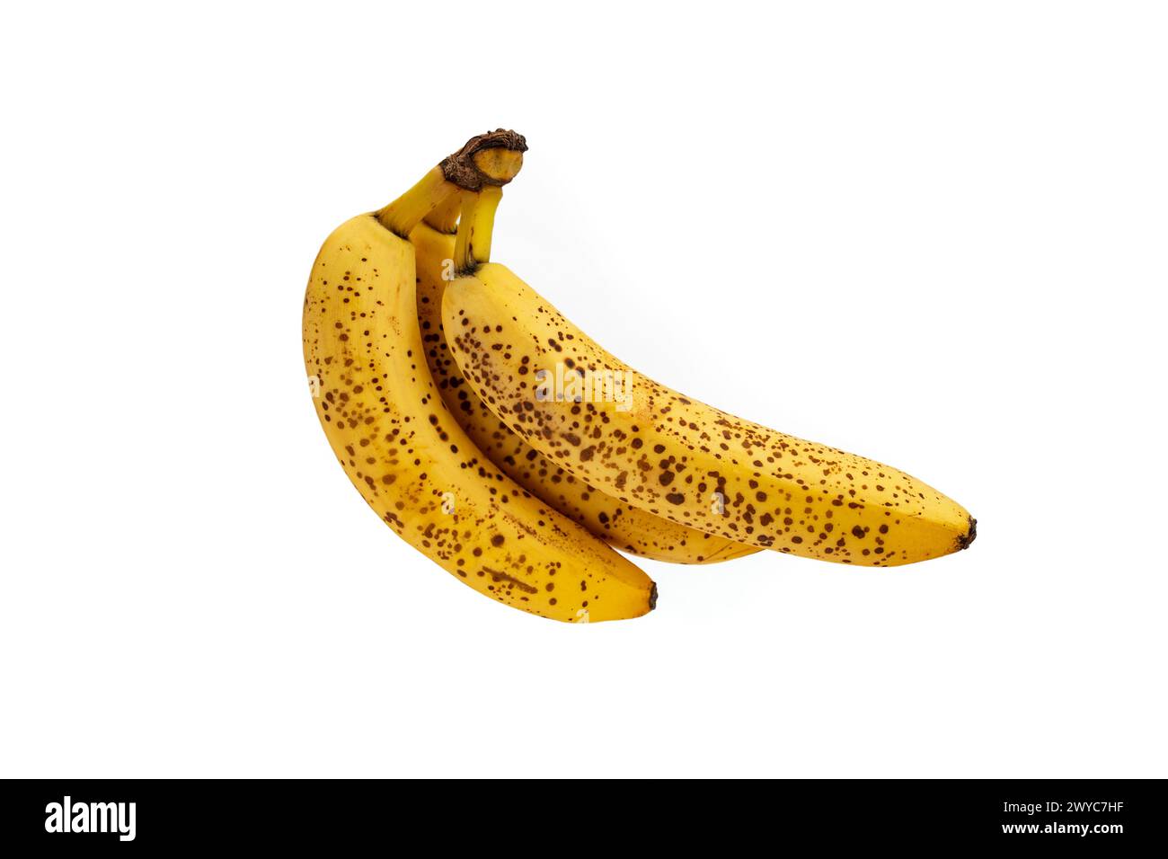 Spotted ripe bananas, isolated on white background Stock Photo - Alamy