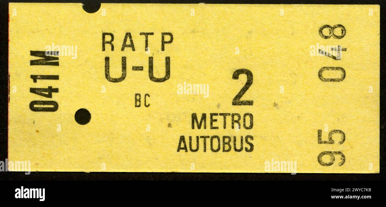 Ratp ticket hi-res stock photography and images - Alamy