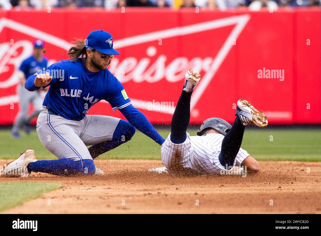 Bronx, United States. 05th Apr, 2024. Toronto Blue Jays shortstop Bo ...