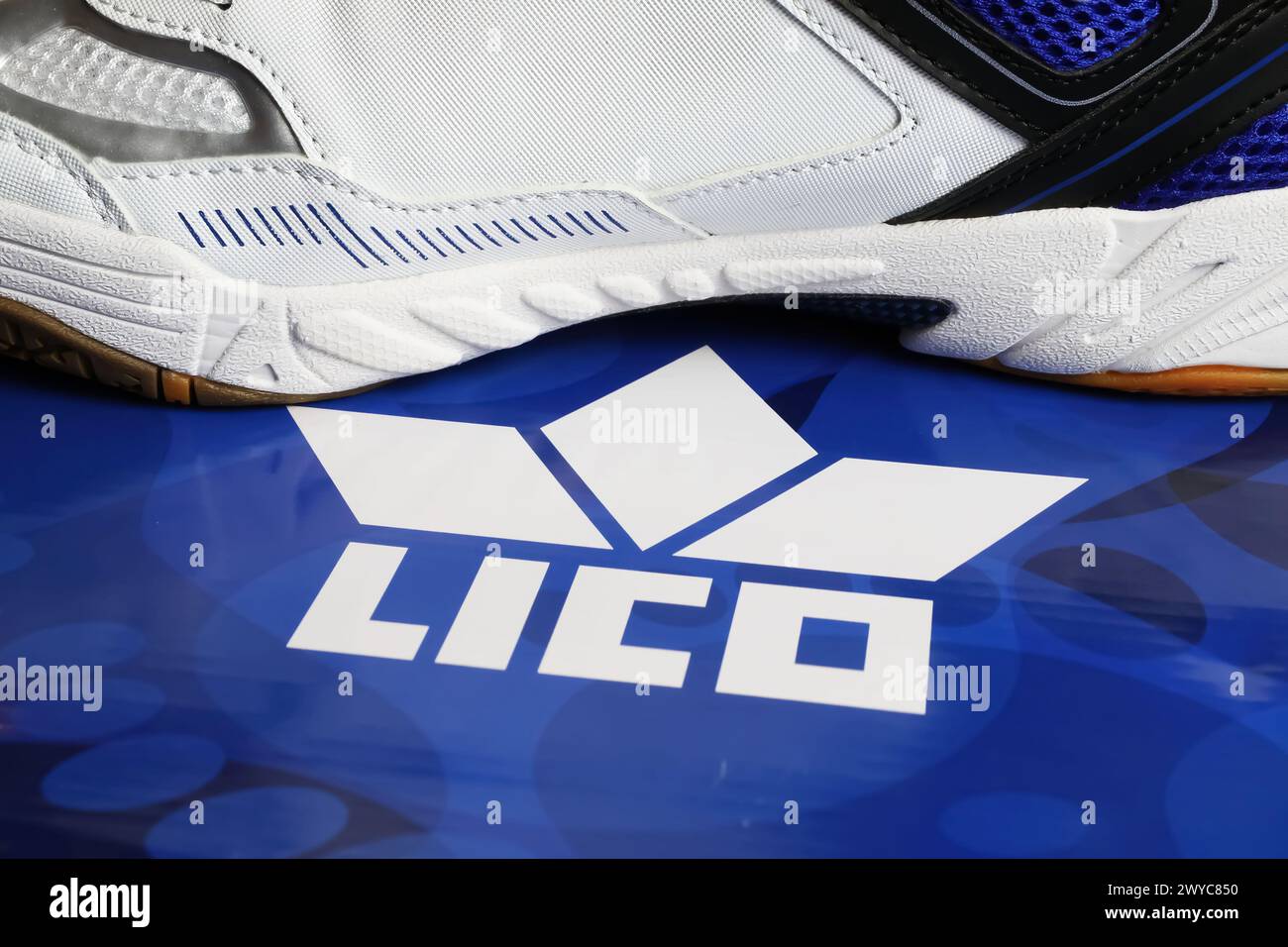 Viersen, Germany - April 3. 2024: Closeup of logo lettering of Lico ...