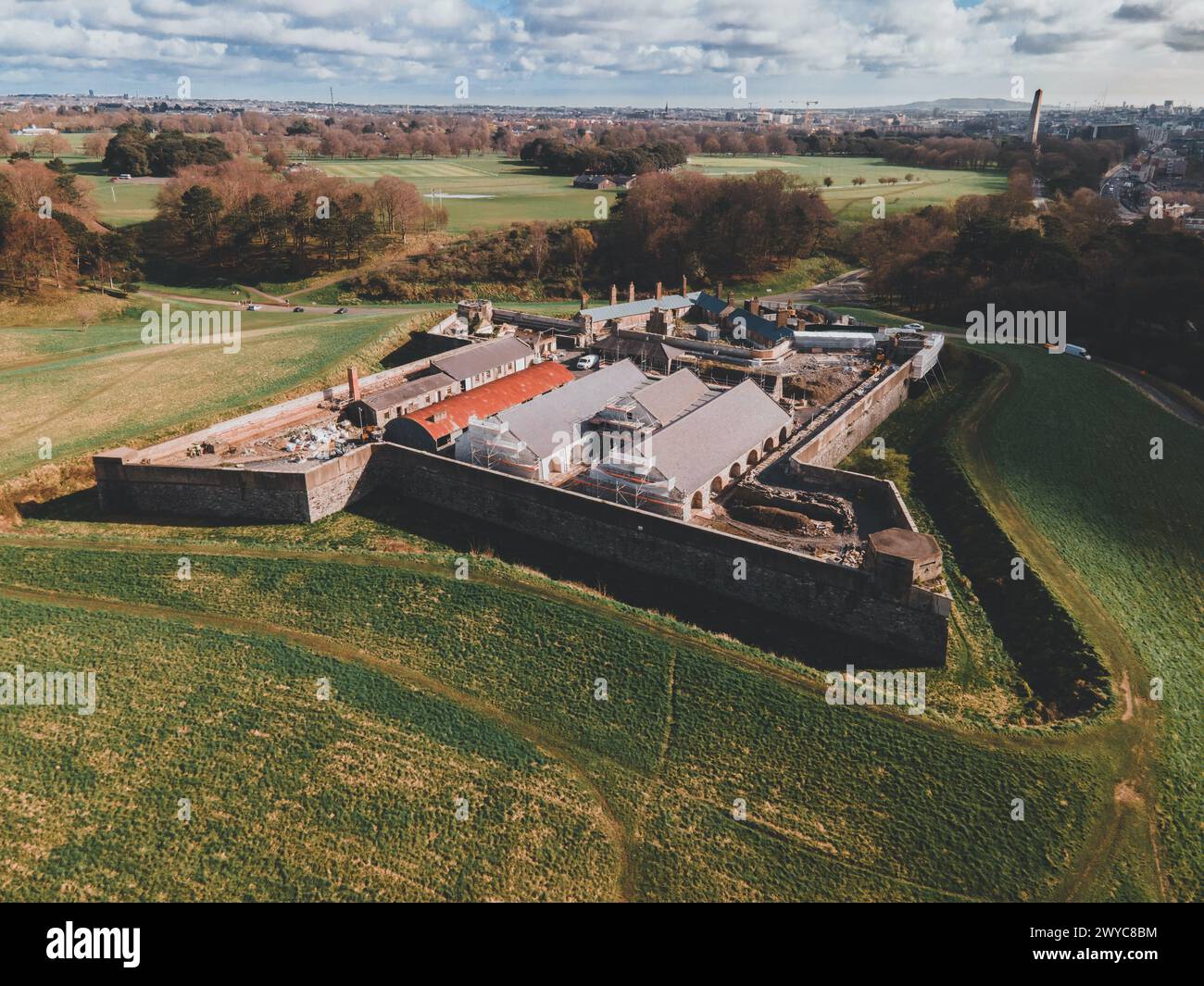 Magazine Fort in Dublin, Ireland by Drone Stock Photo - Alamy