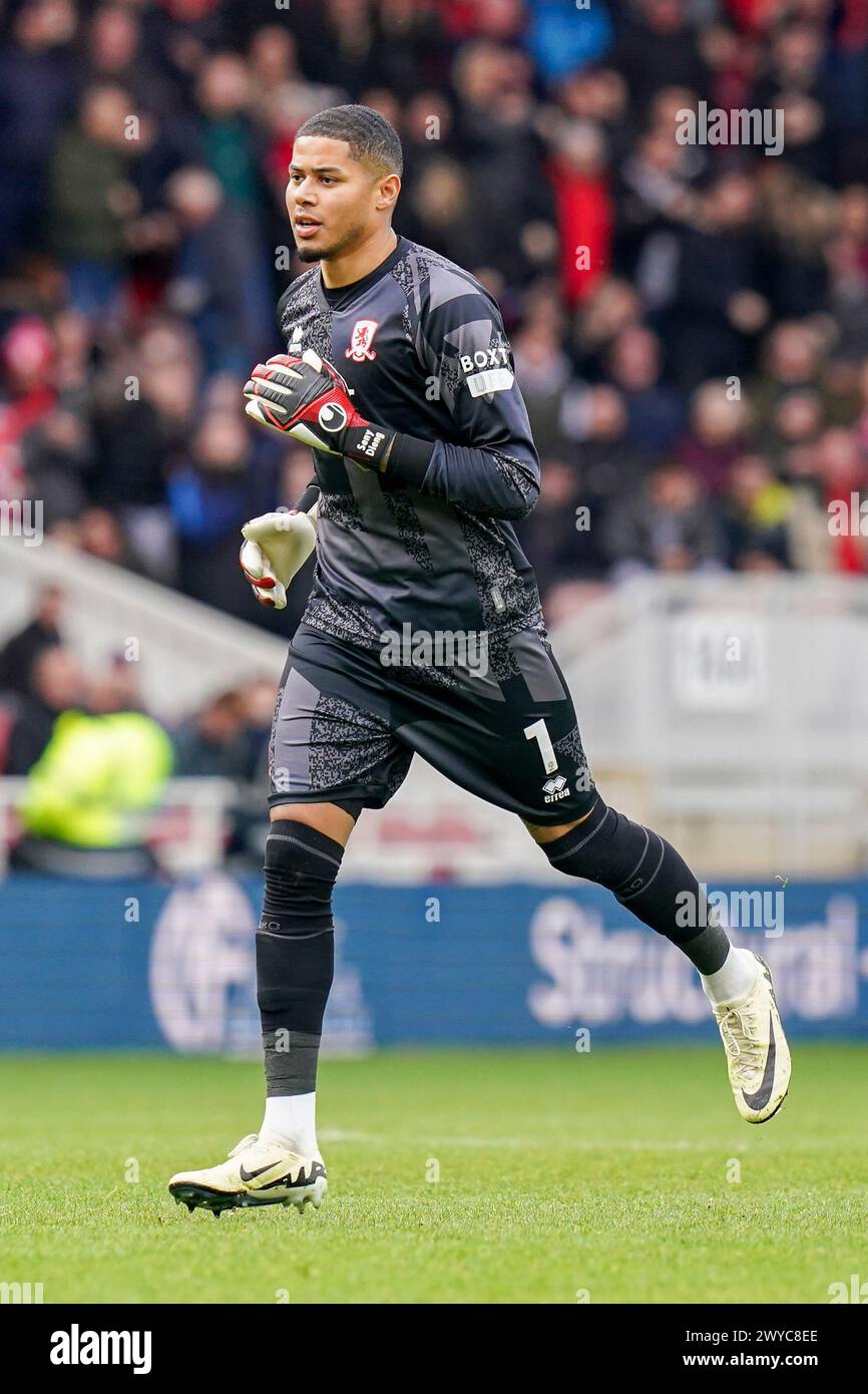 Middlesbrough, UK. 01st Apr, 2024. Middlesbrough goalkeeper Seny Dieng ...