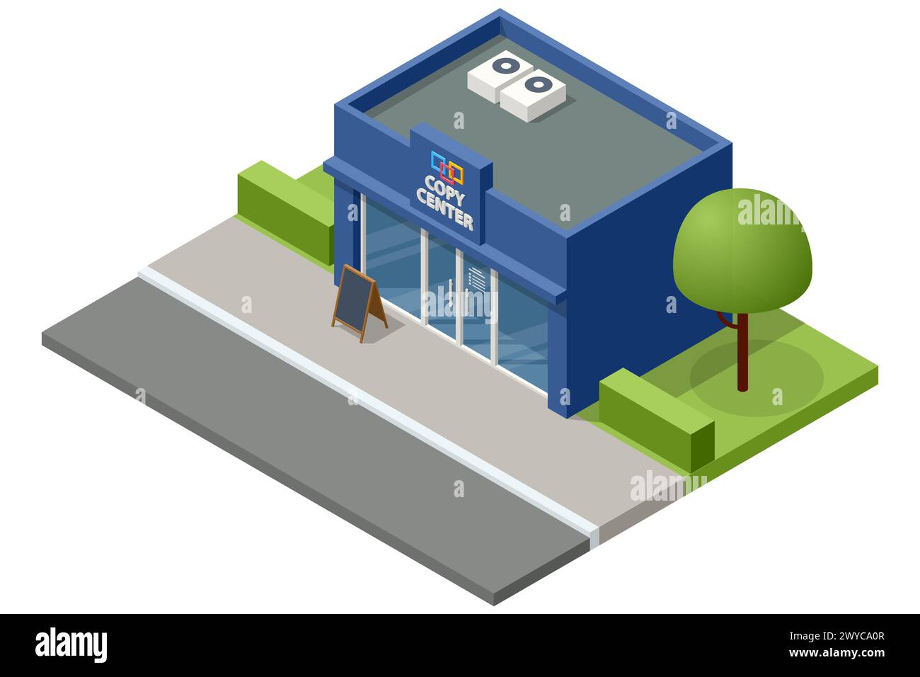 Isometric Printing services, Printing house industry. Print, copy, scan, fax. For office ...