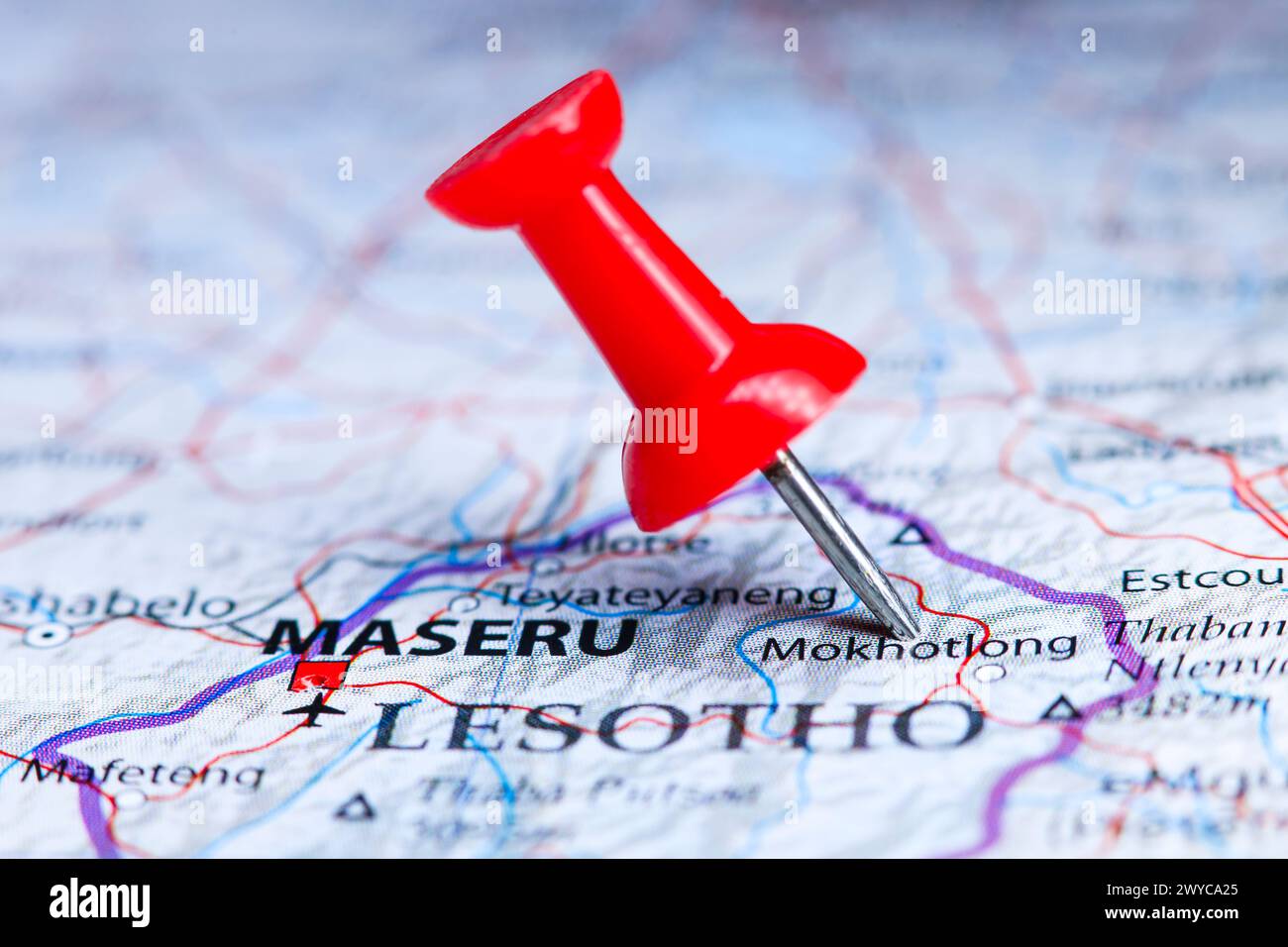Lesotho political map hi-res stock photography and images - Alamy