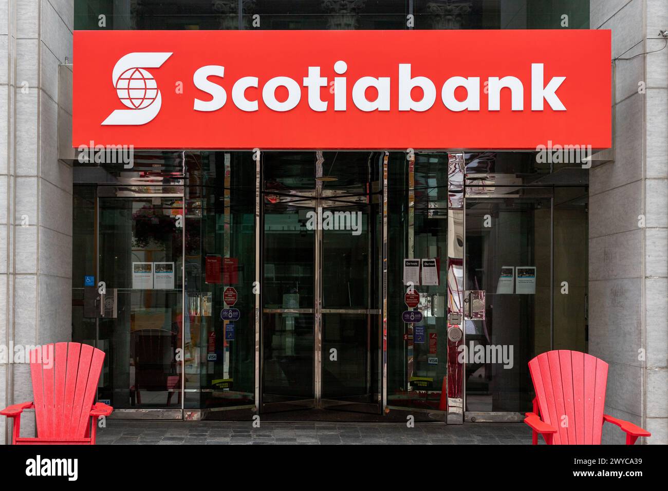 Canada, Ottawa - July 1, 2022: Scotiabank bank building in downtown of ...