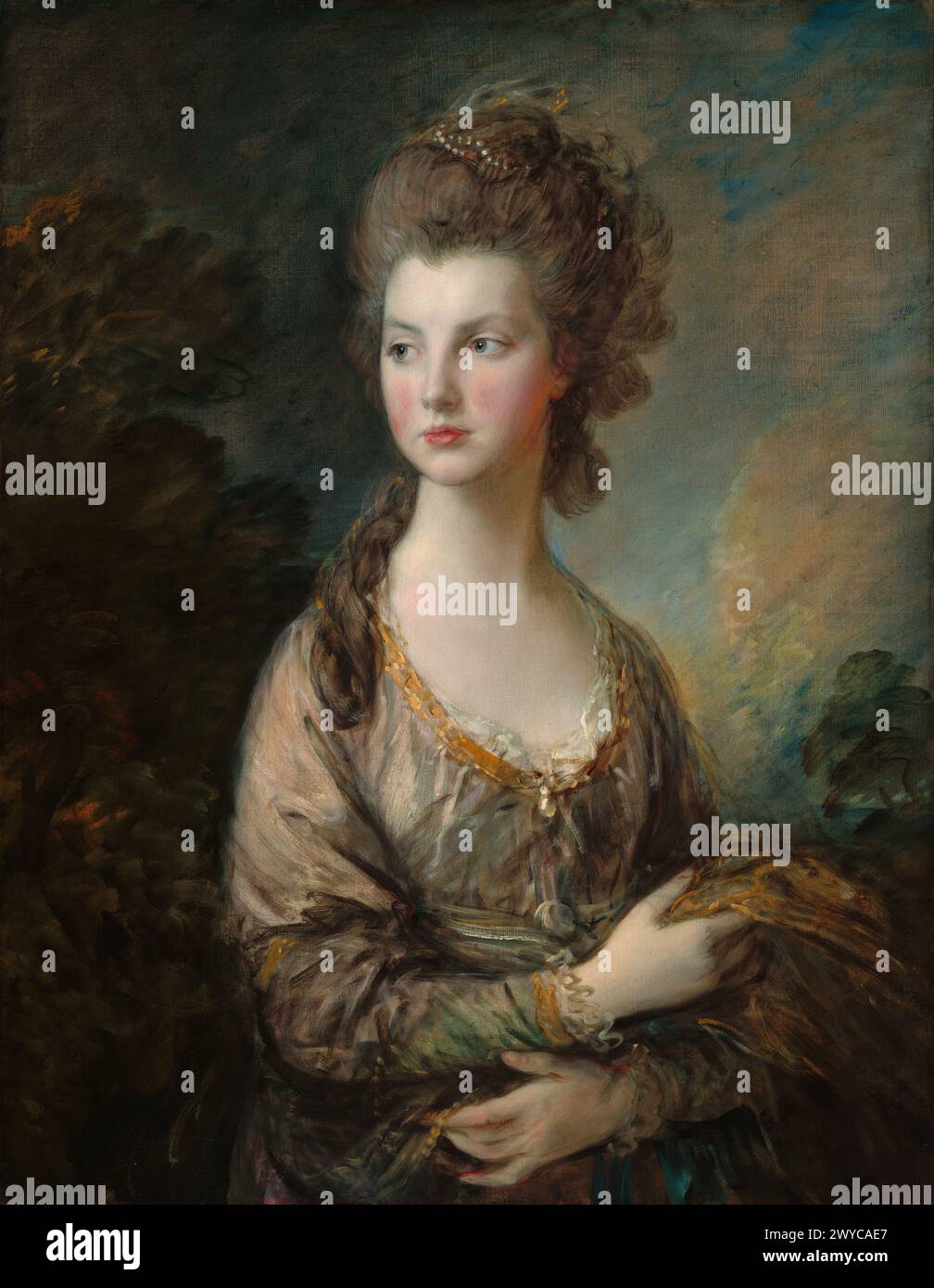 Painting portrait of woman Thomas Gainsborough Stock Photo - Alamy