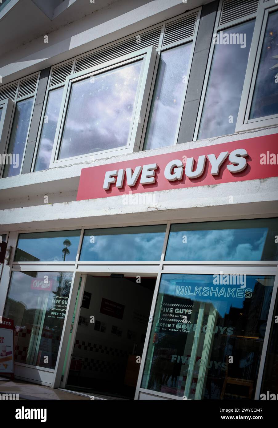 Five Guys restaurant on the high street Stock Photo - Alamy