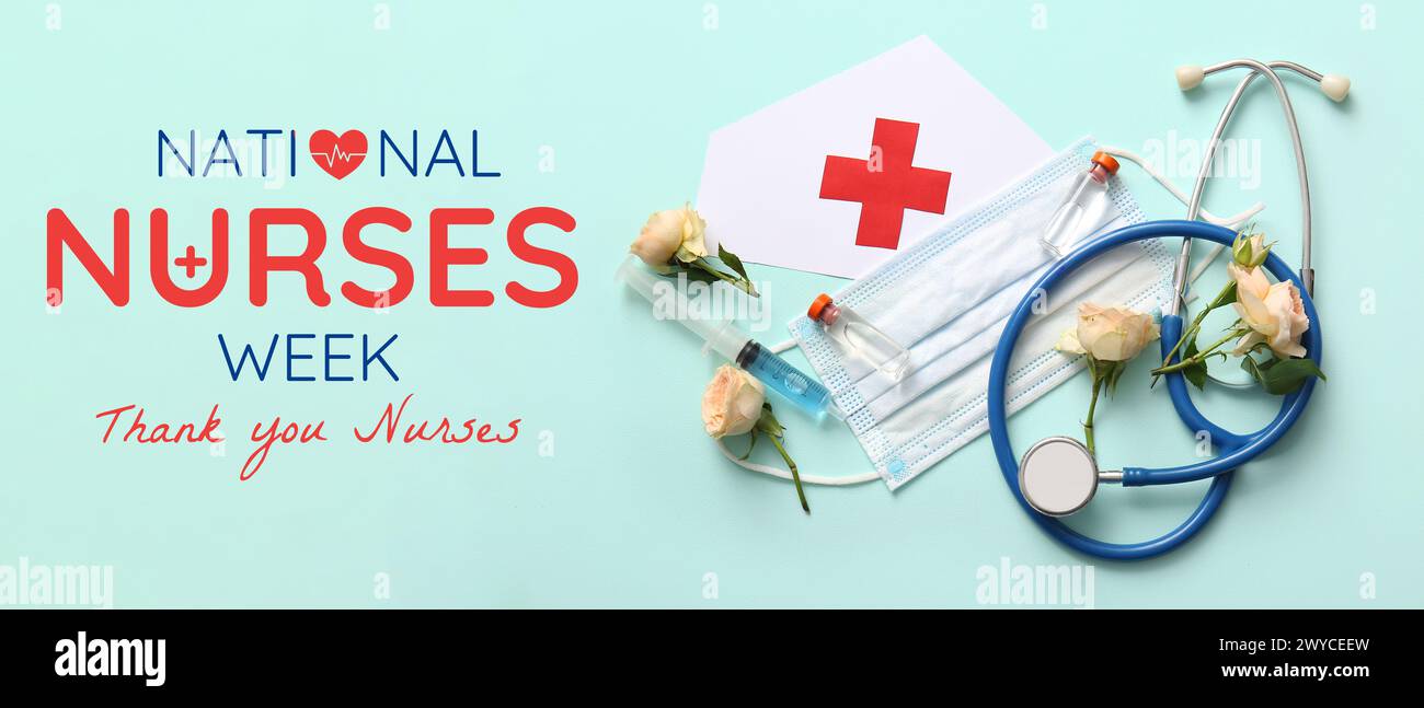 Festive banner for National Nurses Week Stock Photo - Alamy