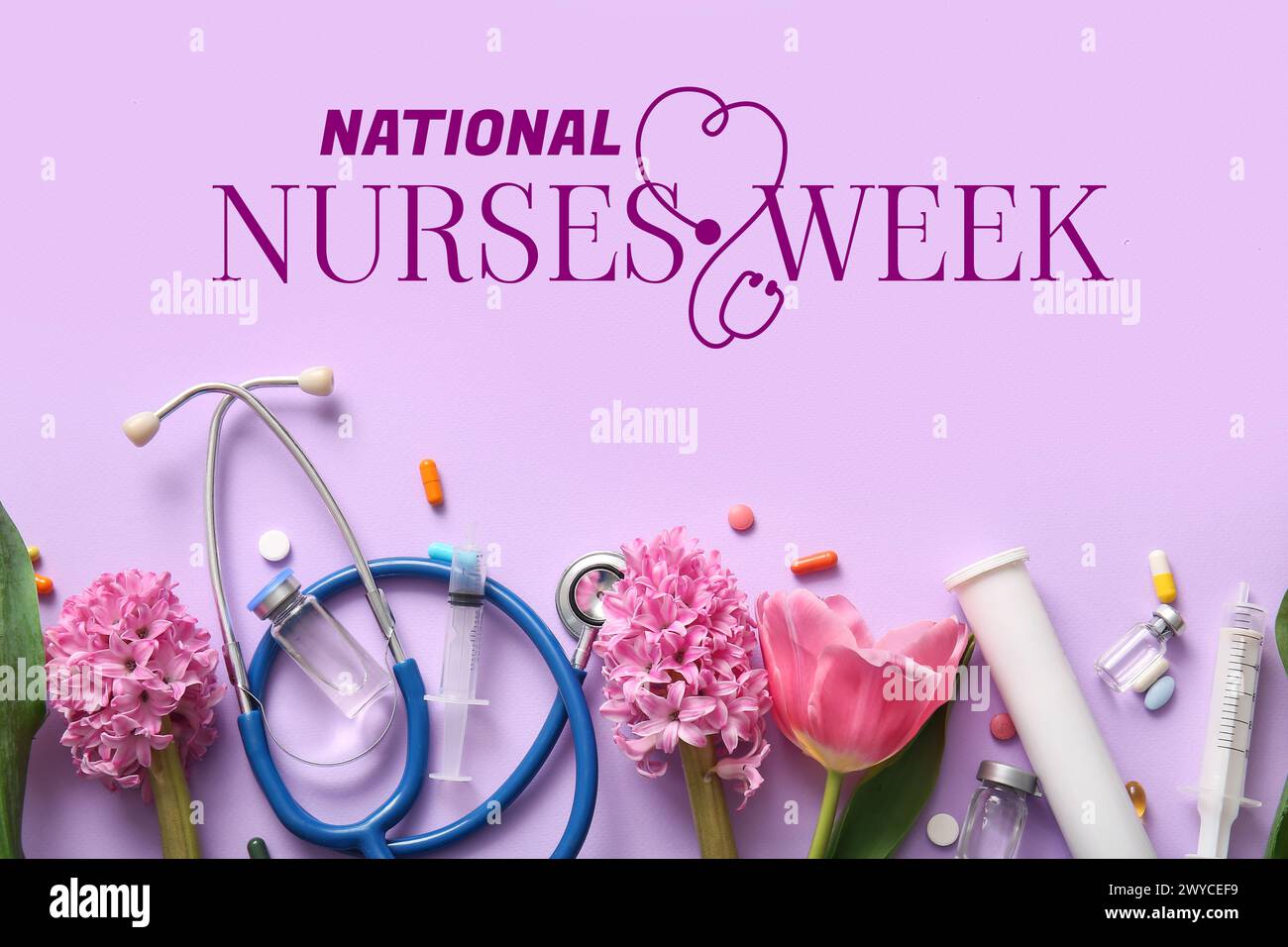 Festive banner for National Nurses Week Stock Photo - Alamy