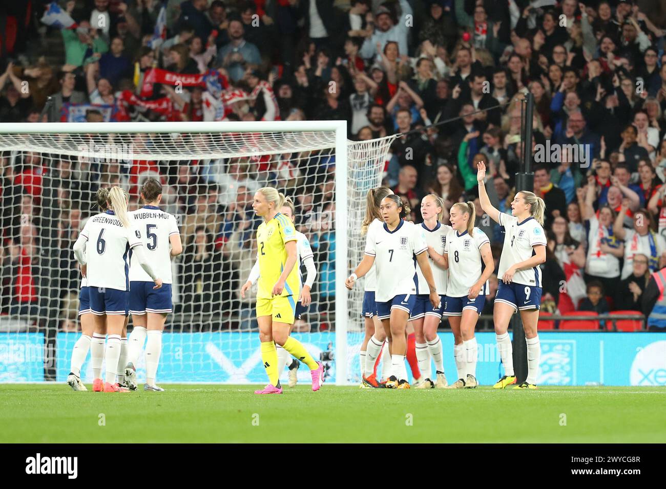 Wembley Stadium, London, UK. 5th Apr, 2024. UEFA Womens Euro Qualifying ...