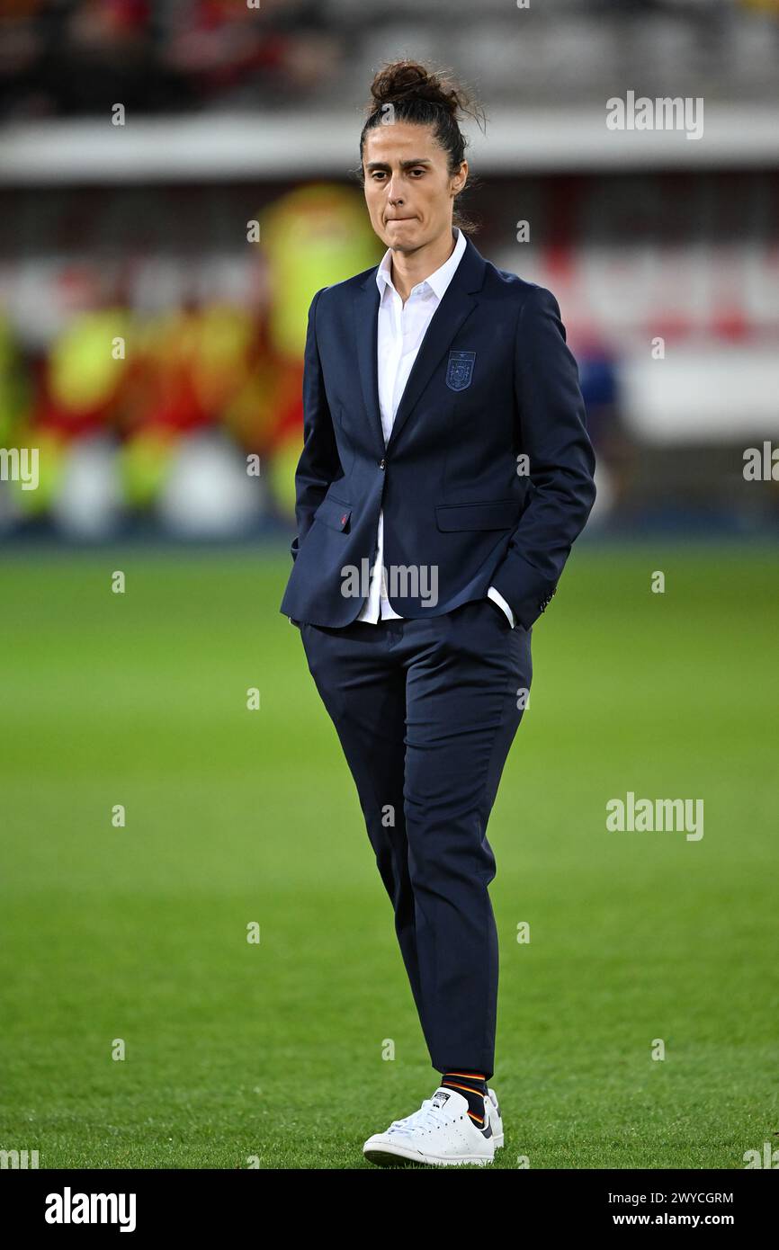 LEUVEN - Spain coach Montserrat Tome during the European Championship ...