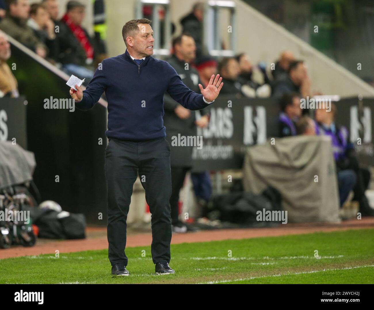 Rotherham United manager Leam Richardson during the Sky Bet ...