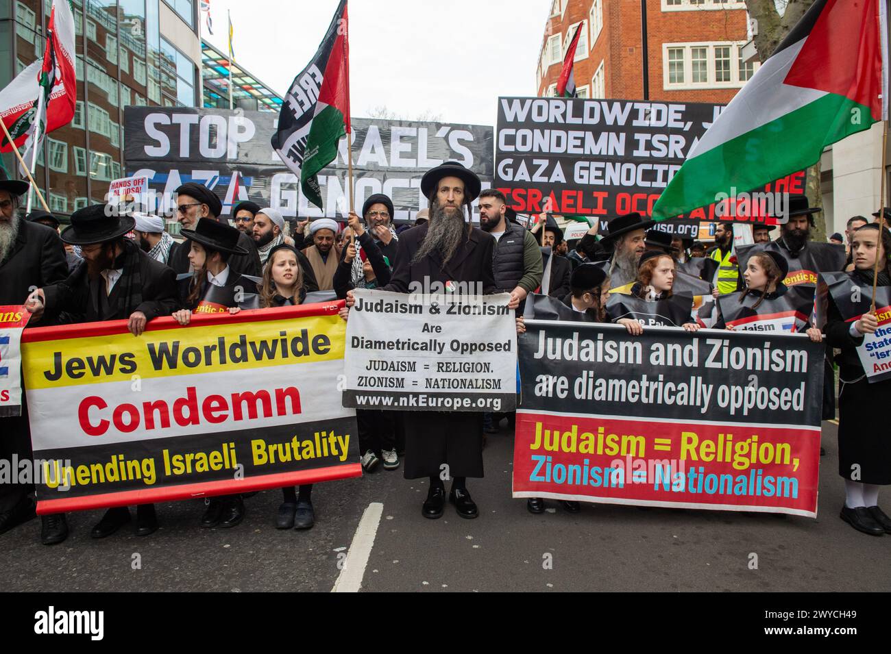 London, England, UK. 5th Apr, 2024. Protesters gather for the annual ...