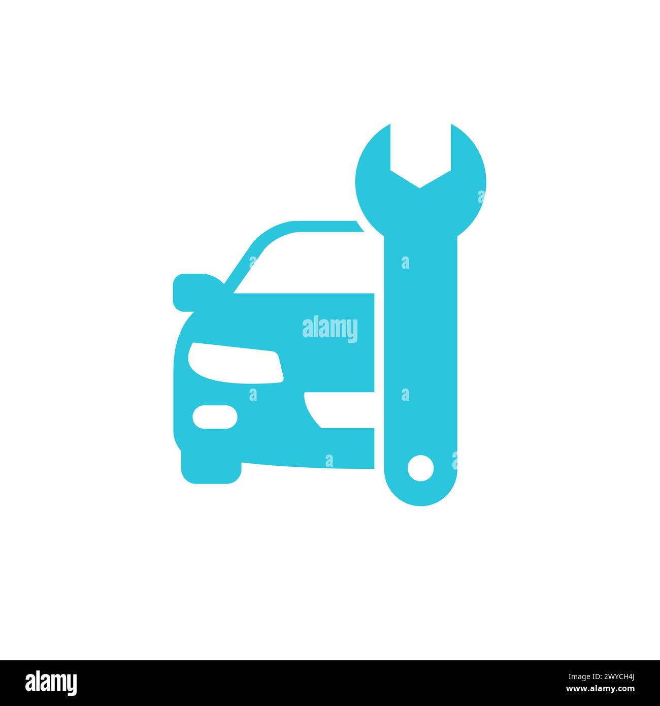 Blue car mechanic icon isolated Cut Out Stock Images & Pictures - Alamy