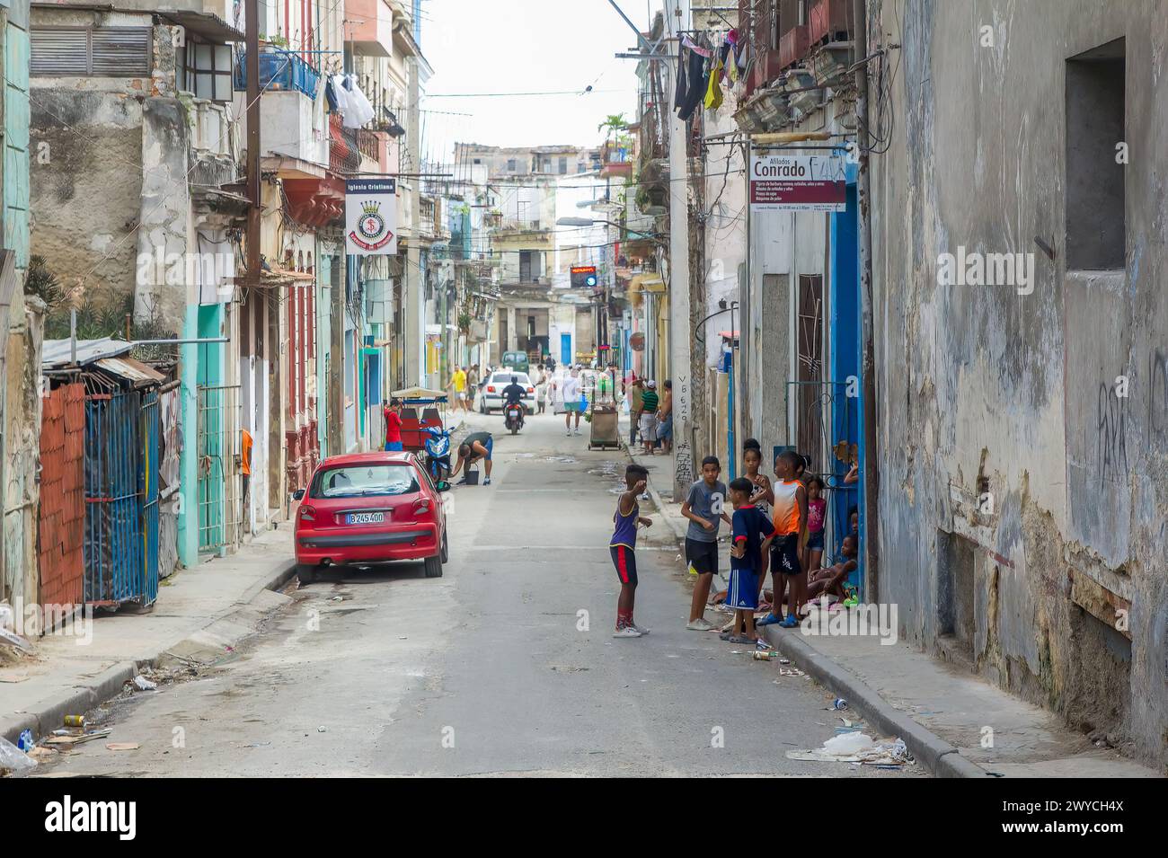 Cuban children on a city street in Havana, Cuba Stock Photo - Alamy