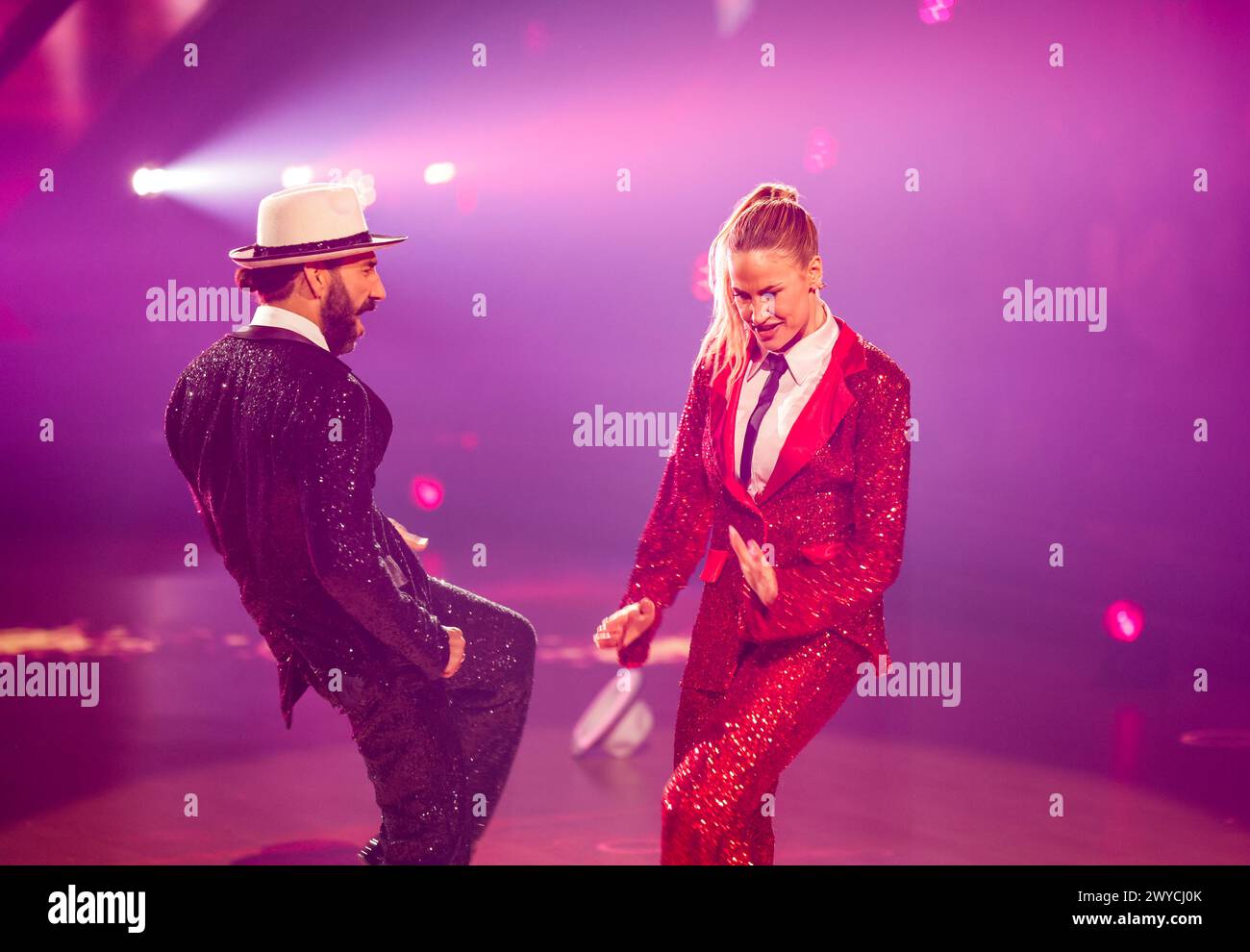 Cologne, Germany. 05th Apr, 2024. Lulu, singer, and Massimo Sinato ...