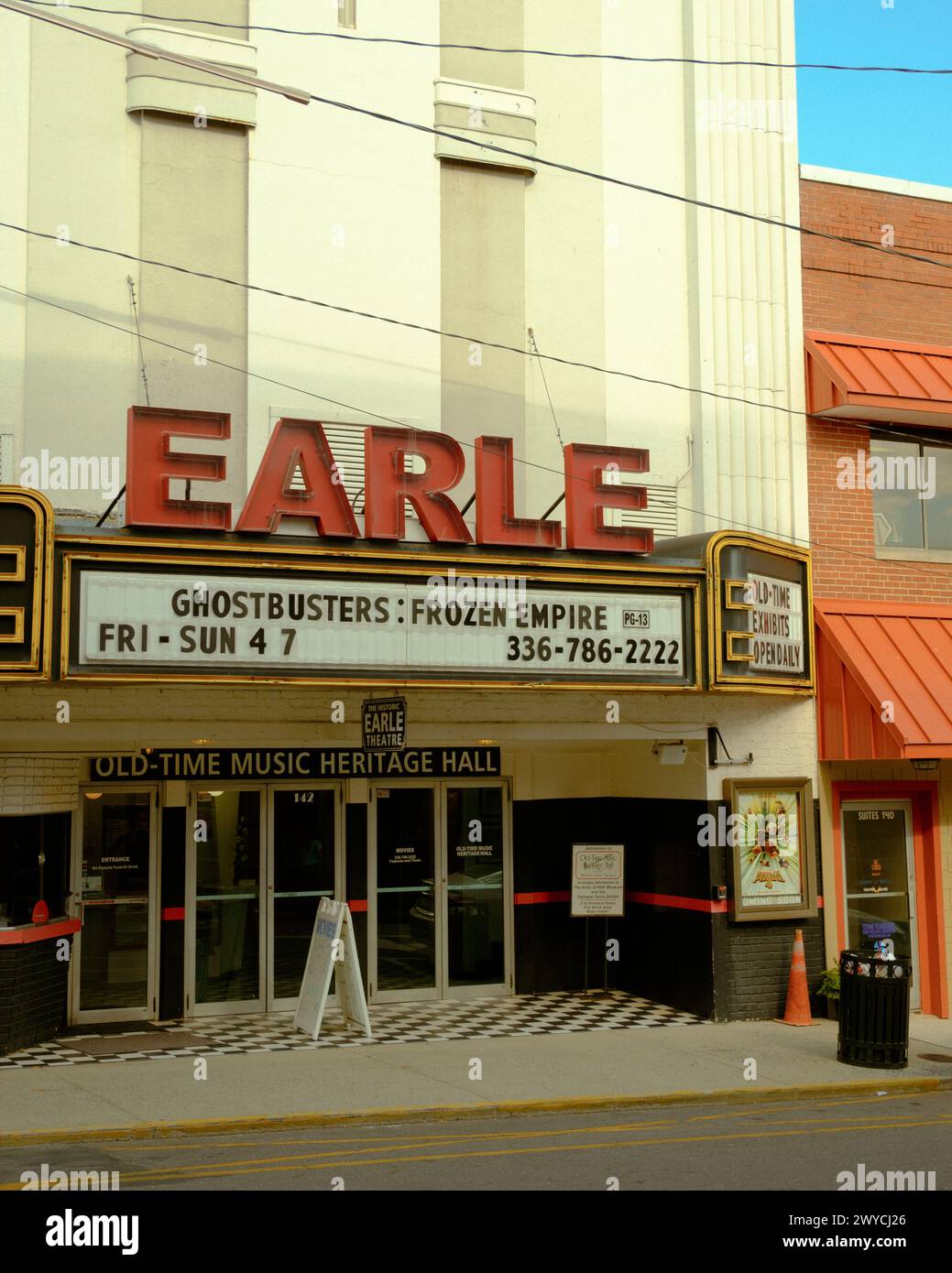 Earle Theatre vintage sign, Mount Airy, North Carolina Stock Photo - Alamy