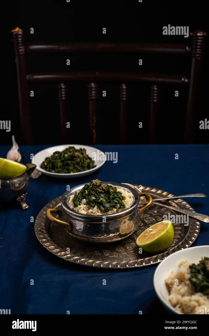 spinach arabic stew Stock Photo - Alamy
