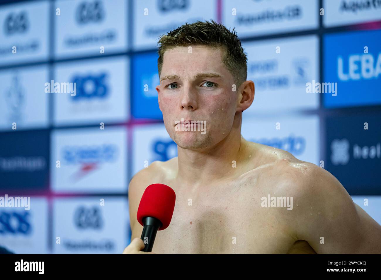 LONDON, UNITED KINGDOM. 05 April, 2024. Duncan Scott wins the Men’s IM ...
