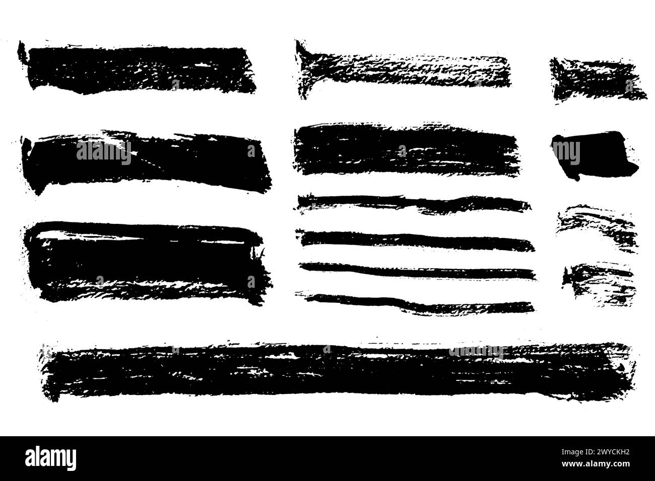 Brush strokes vector. Rectangular painted objects Stock Vector Image & Art - Alamy