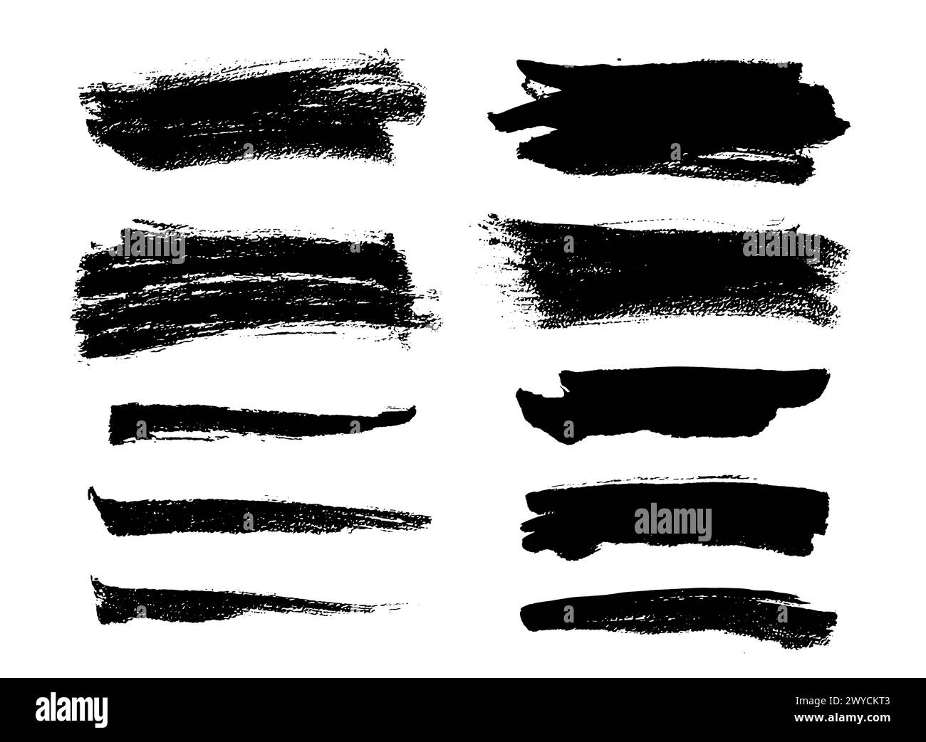 Brush strokes vector. Rectangular painted objects Stock Vector Image & Art - Alamy