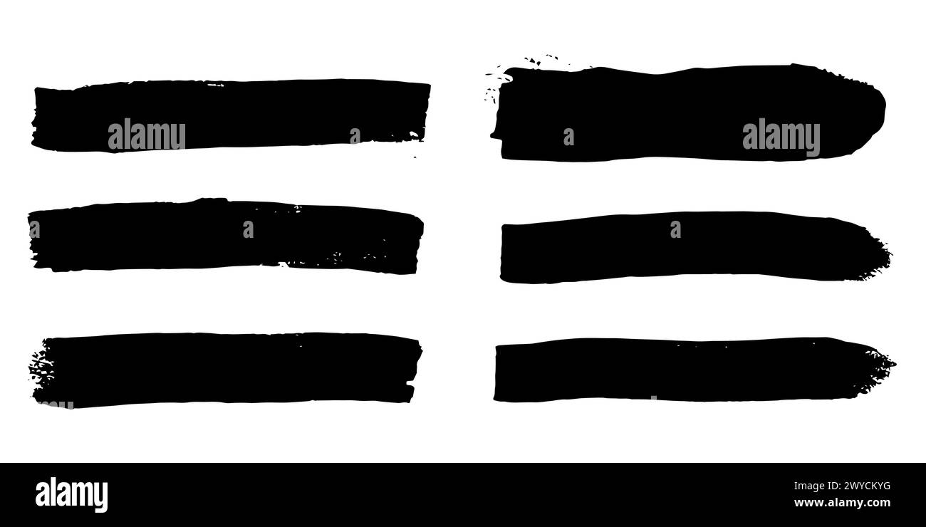 Brush strokes vector. Rectangular painted objects Stock Vector Image & Art - Alamy