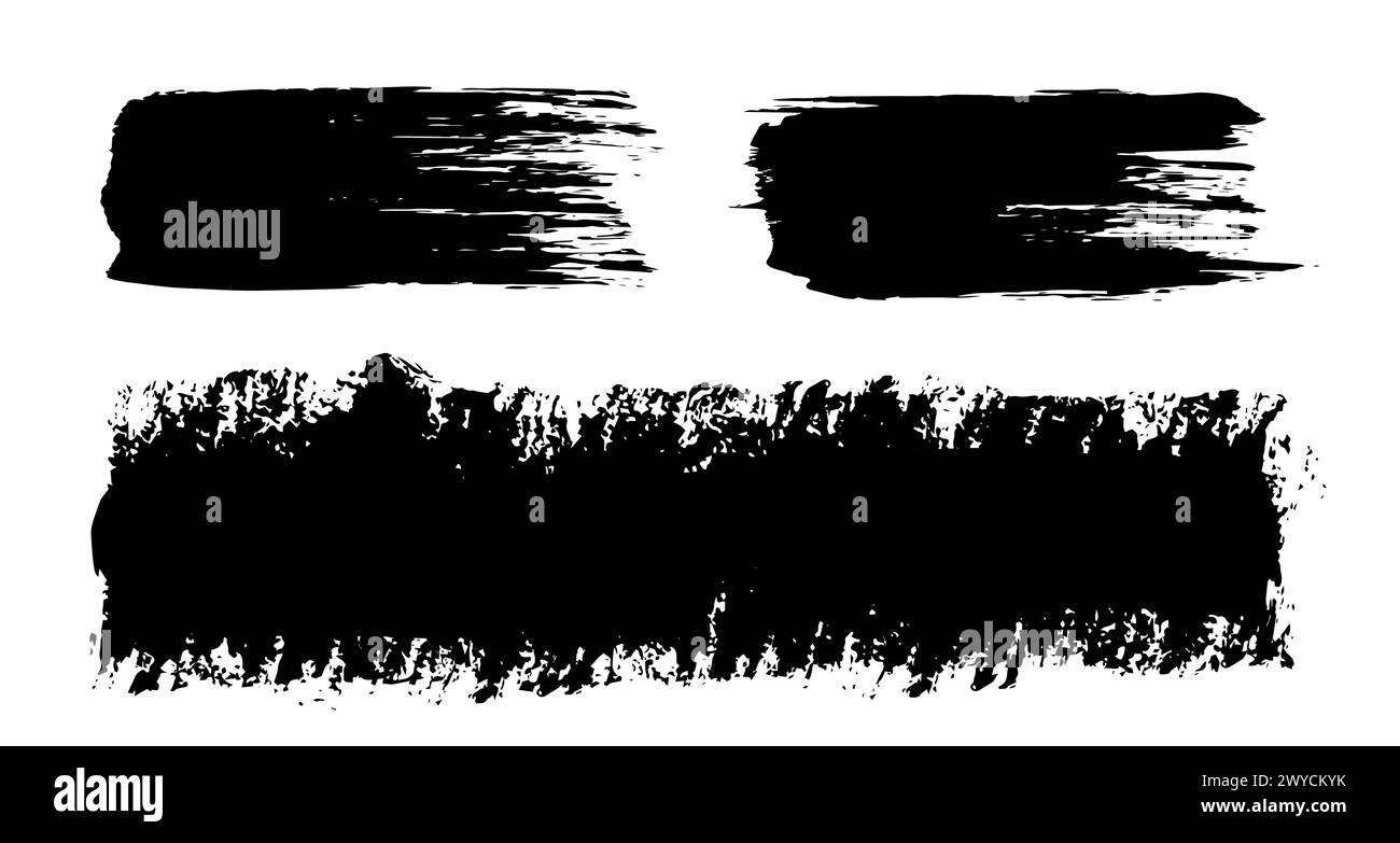 Brush strokes vector. Rectangular painted objects Stock Vector Image & Art - Alamy