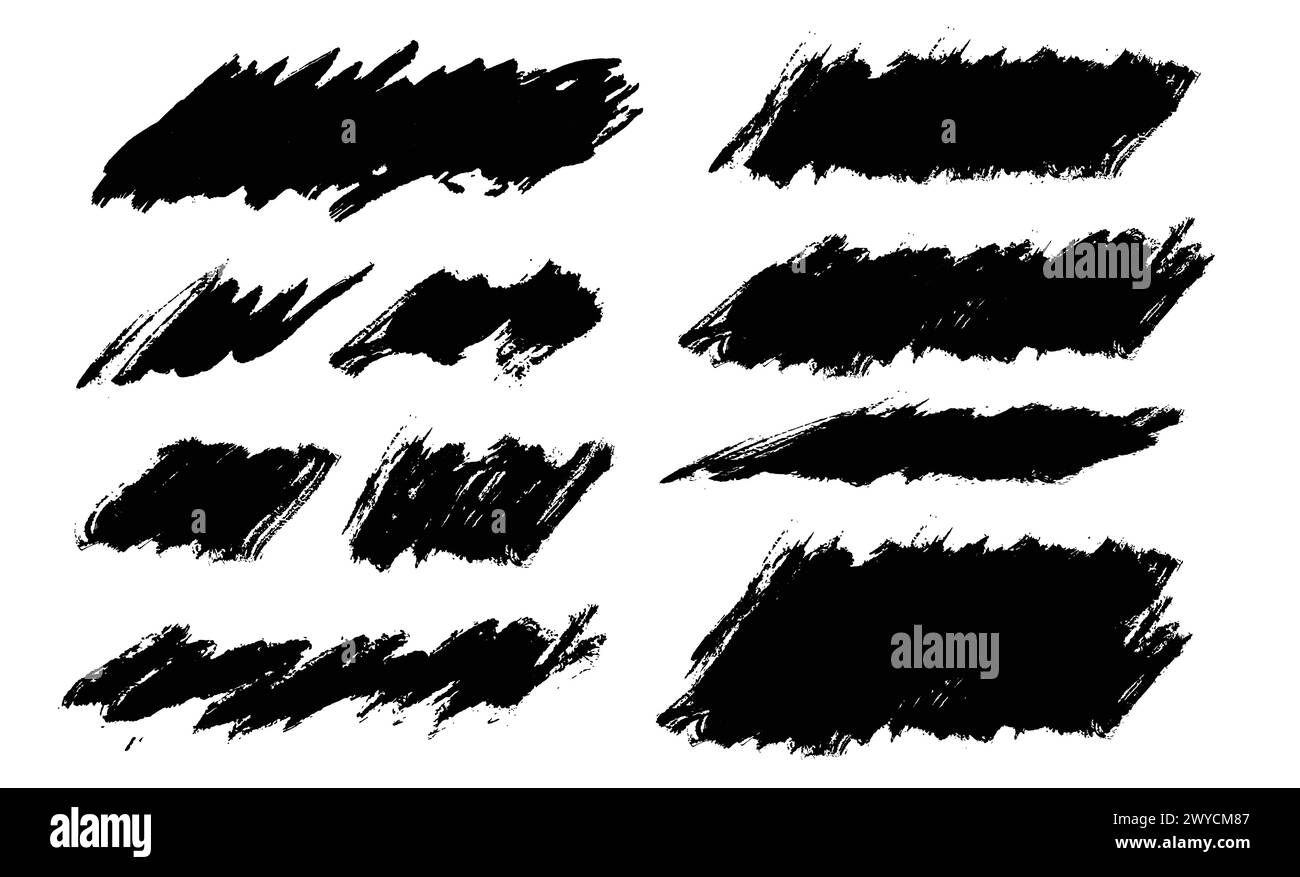 Brush strokes vector. Diagonal textured painted backgrounds Stock ...