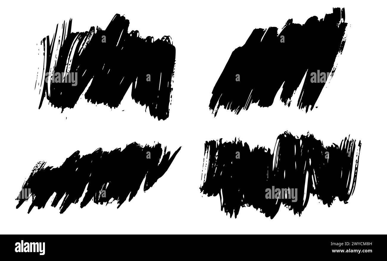 Brush strokes vector. Diagonal textured painted backgrounds Stock ...