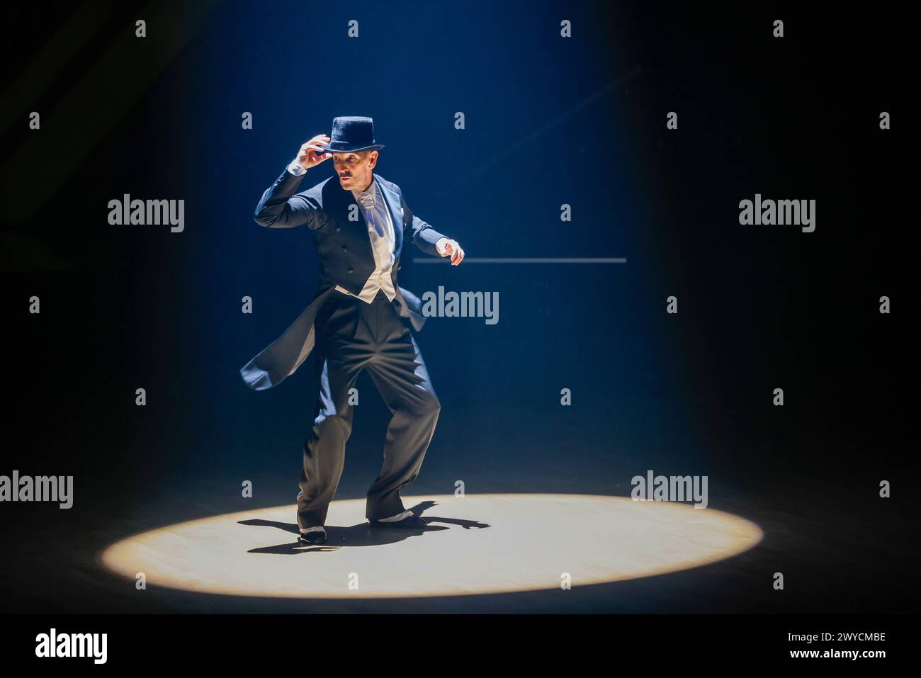 Cologne, Germany. 05th Apr, 2024. Mark Keller, actor, dances on the ...
