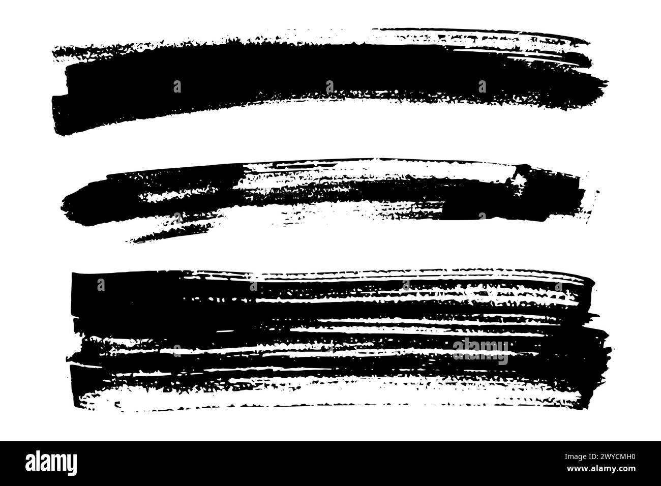 Brush strokes vector. Rectangular painted objects Stock Vector Image & Art - Alamy