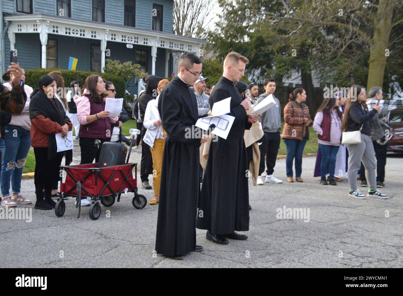 Father Nate Edquist of Holy Family Parish, right, and Seminarian Ivan ...