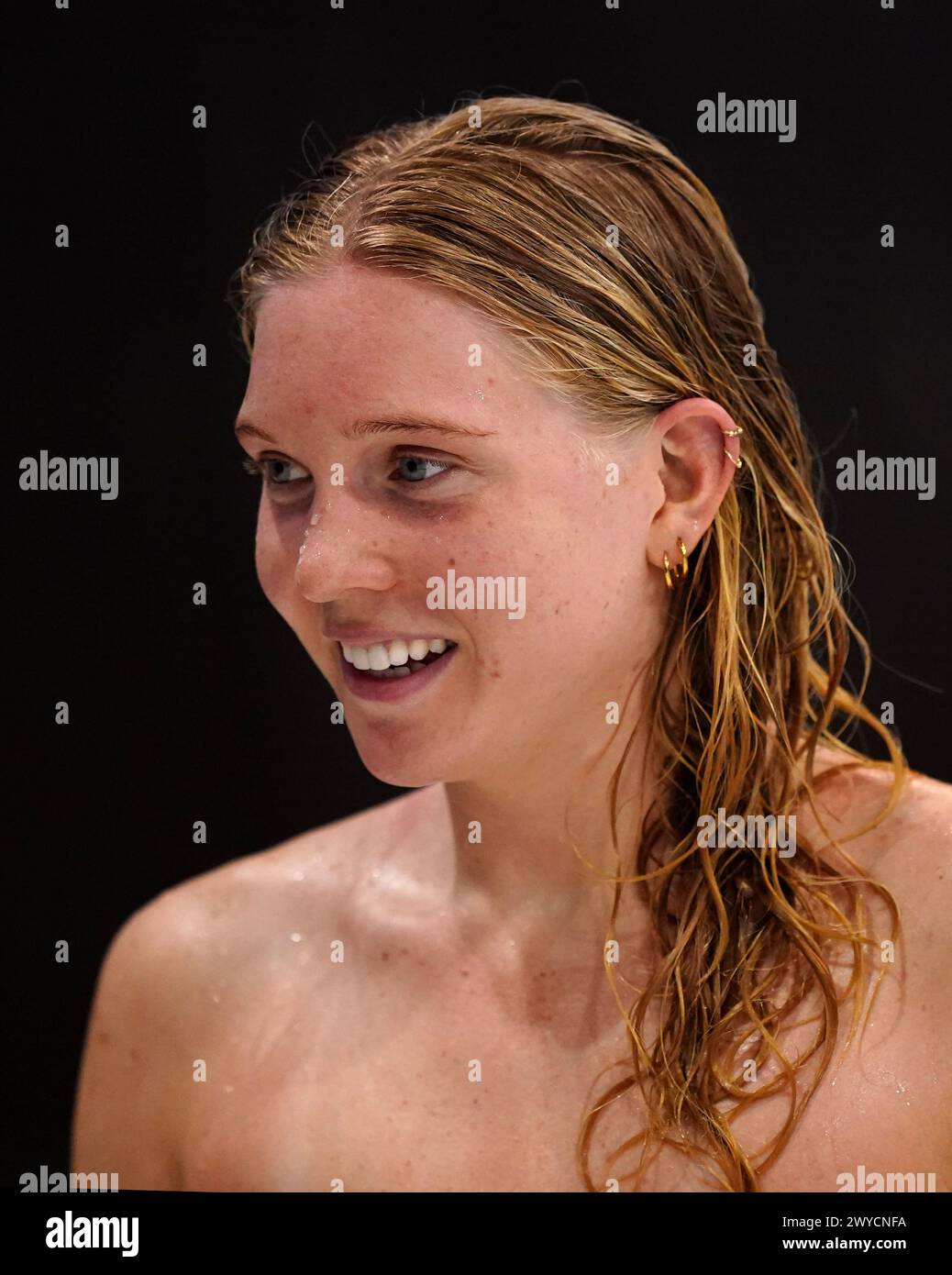 Honey Osrin after winning the Women's 200m Backstroke Final on day four ...