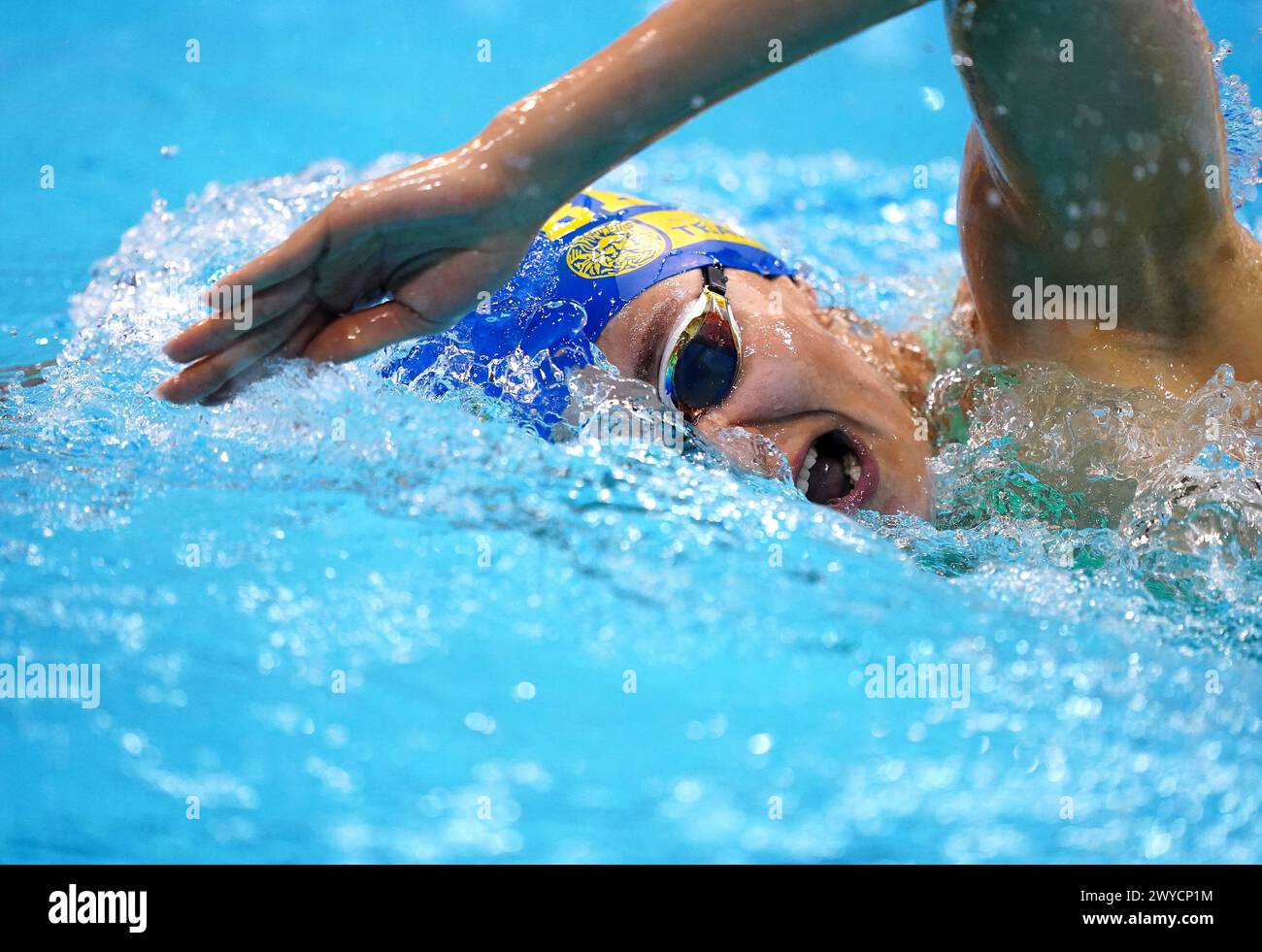 Jemima Hall in action during the Women's 400m Freestyle Final on day ...