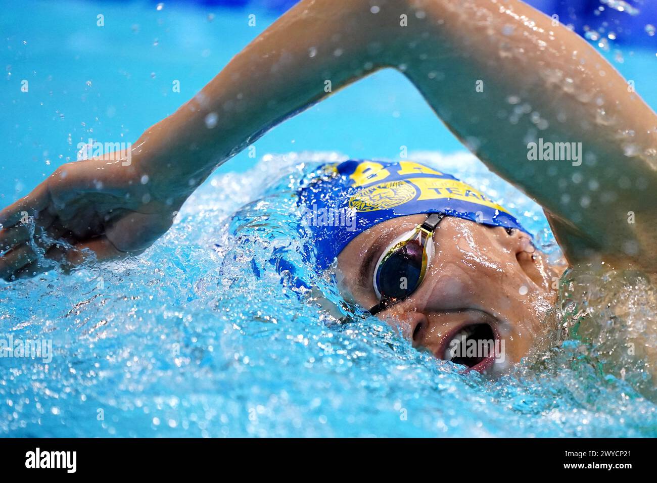 Jemima Hall in action during the Women's 400m Freestyle Final on day ...