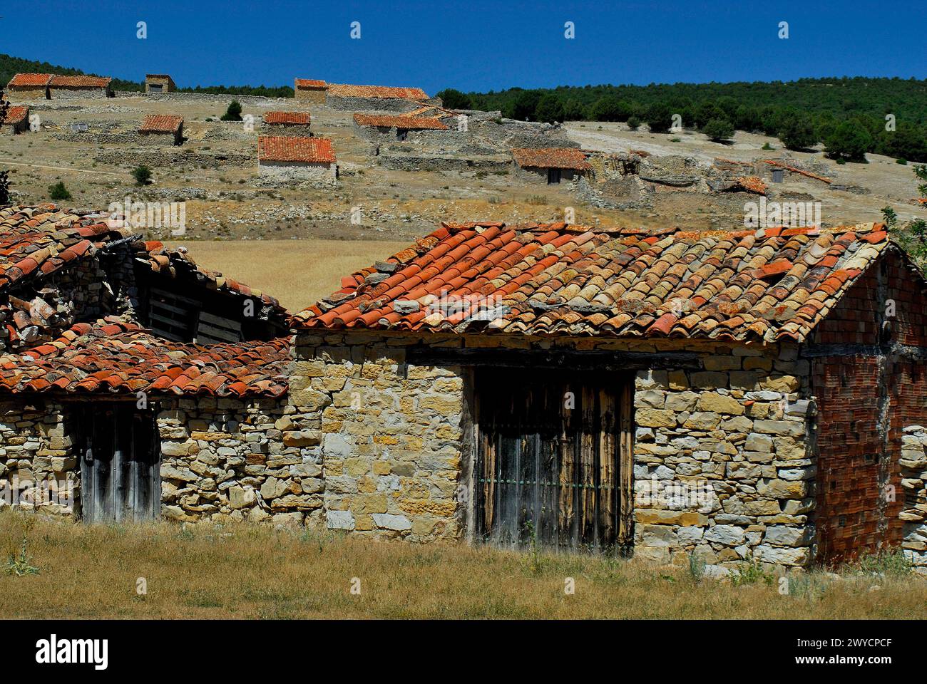 Typical huts of Saldon, Teruel, Spain Stock Photo - Alamy