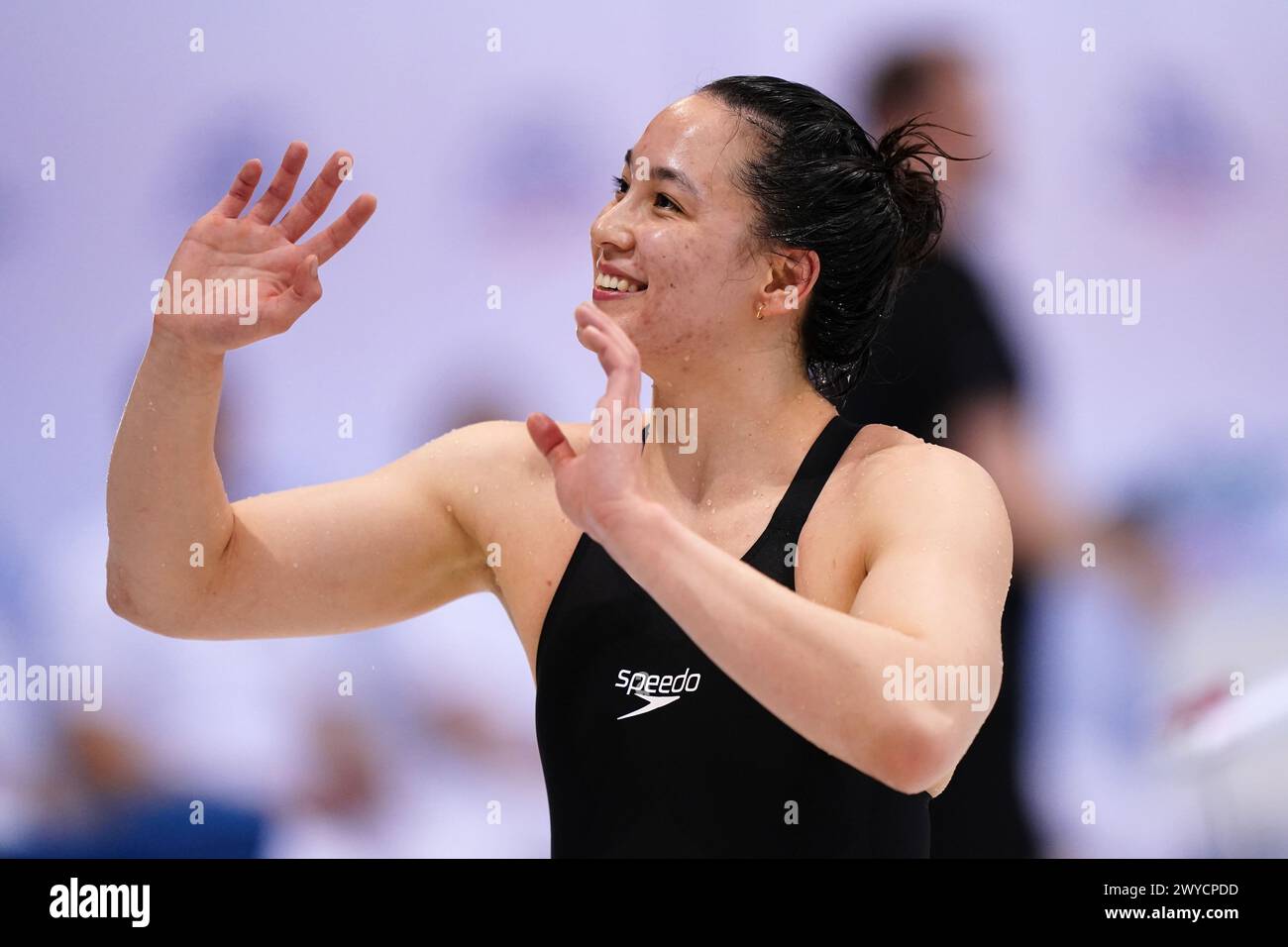 Alice Tai after swimming in the Women's 400m Freestyle Para final on ...