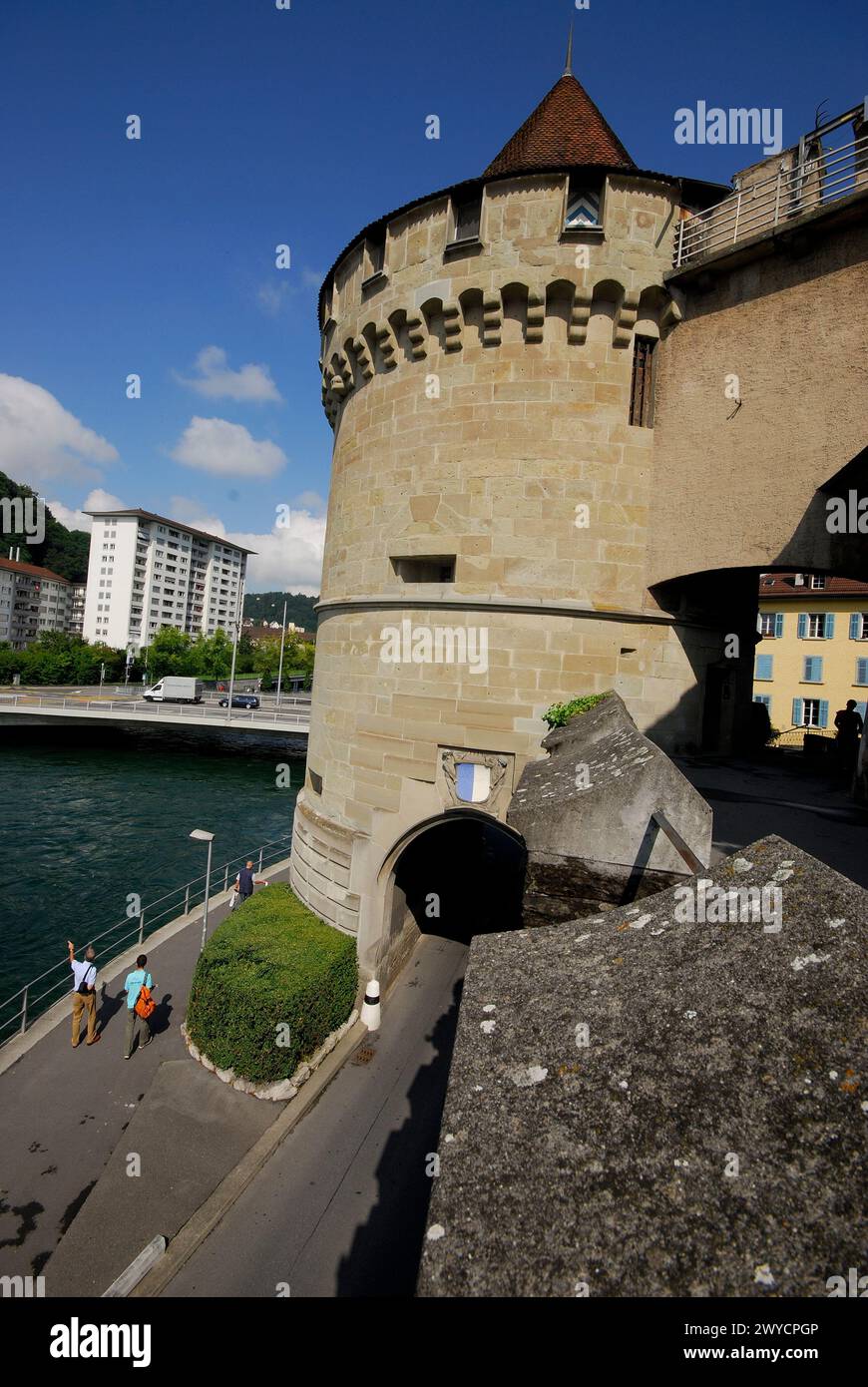 Tower in Luzern city, Switzerland Stock Photo - Alamy