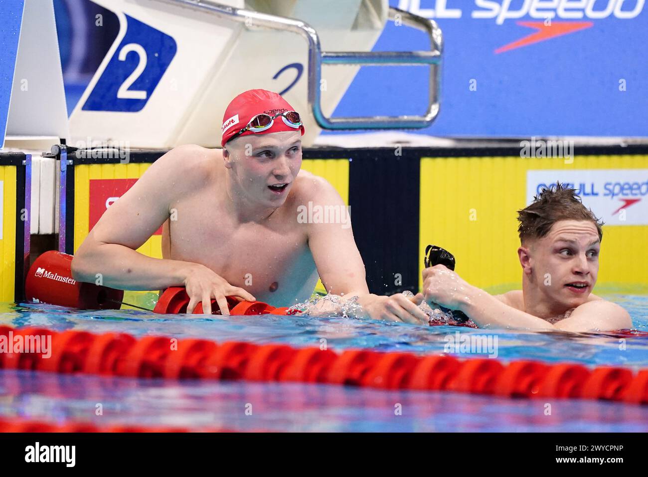 Joe Litchfield after swimming in the Men's 100m Butterfly final on day ...