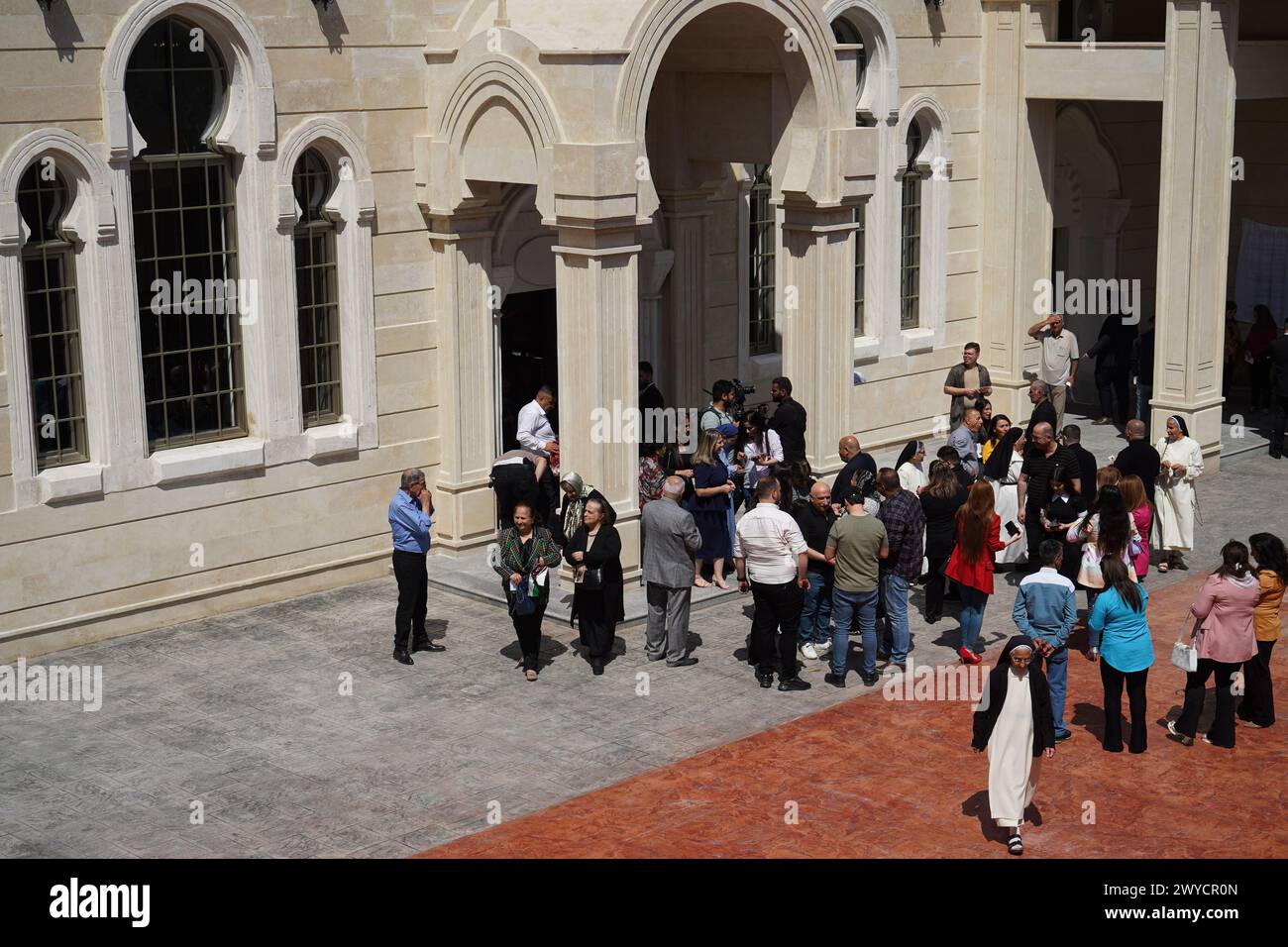 Mosul, Iraq. 05th Apr, 2024. A picture shows the newly-renovated 80 ...