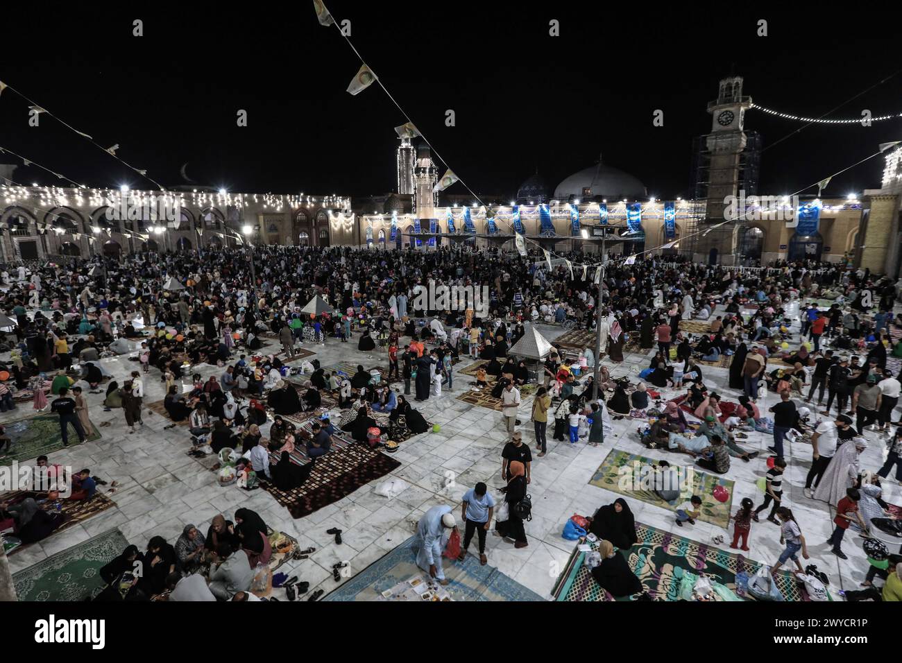 Baghdad, Iraq. 05th Apr, 2024. People gather in the Mausoleum of Abdul ...