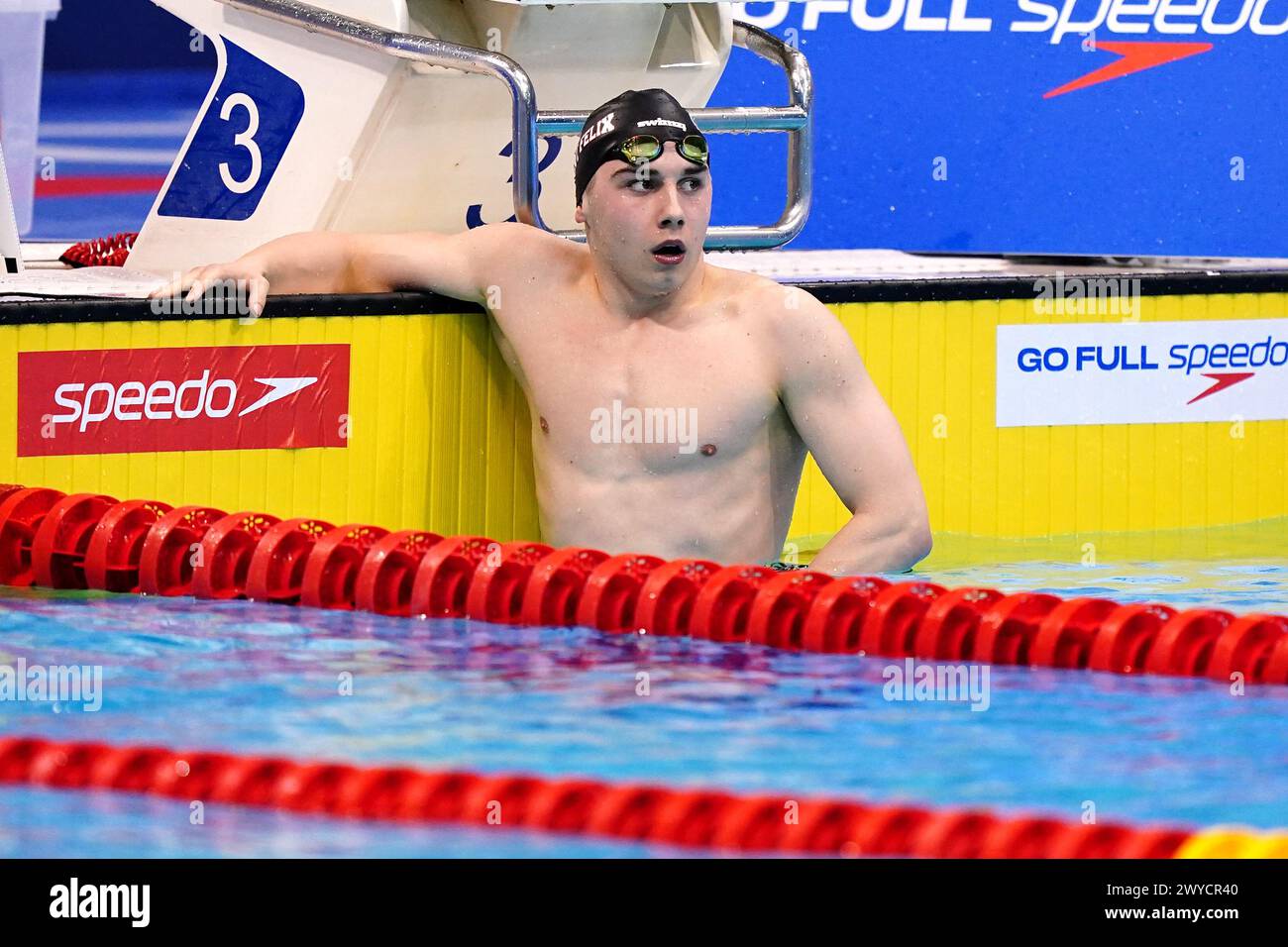 Cameron Vearncombe in action during the Men's 100m Butterfly Para Final ...