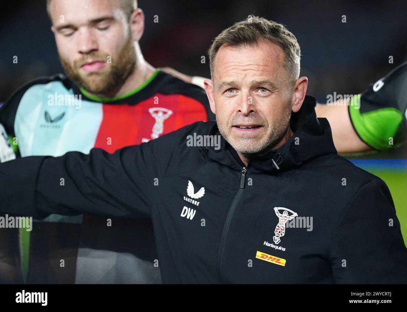 Harlequins coaching coordinator Danny Wilson following during the ...