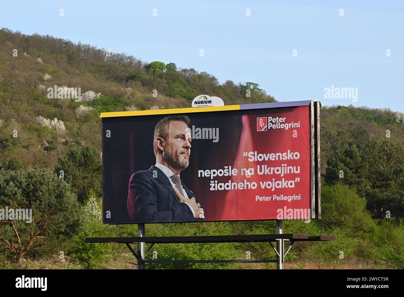 The election billboard of presidential candidate and current speaker of ...