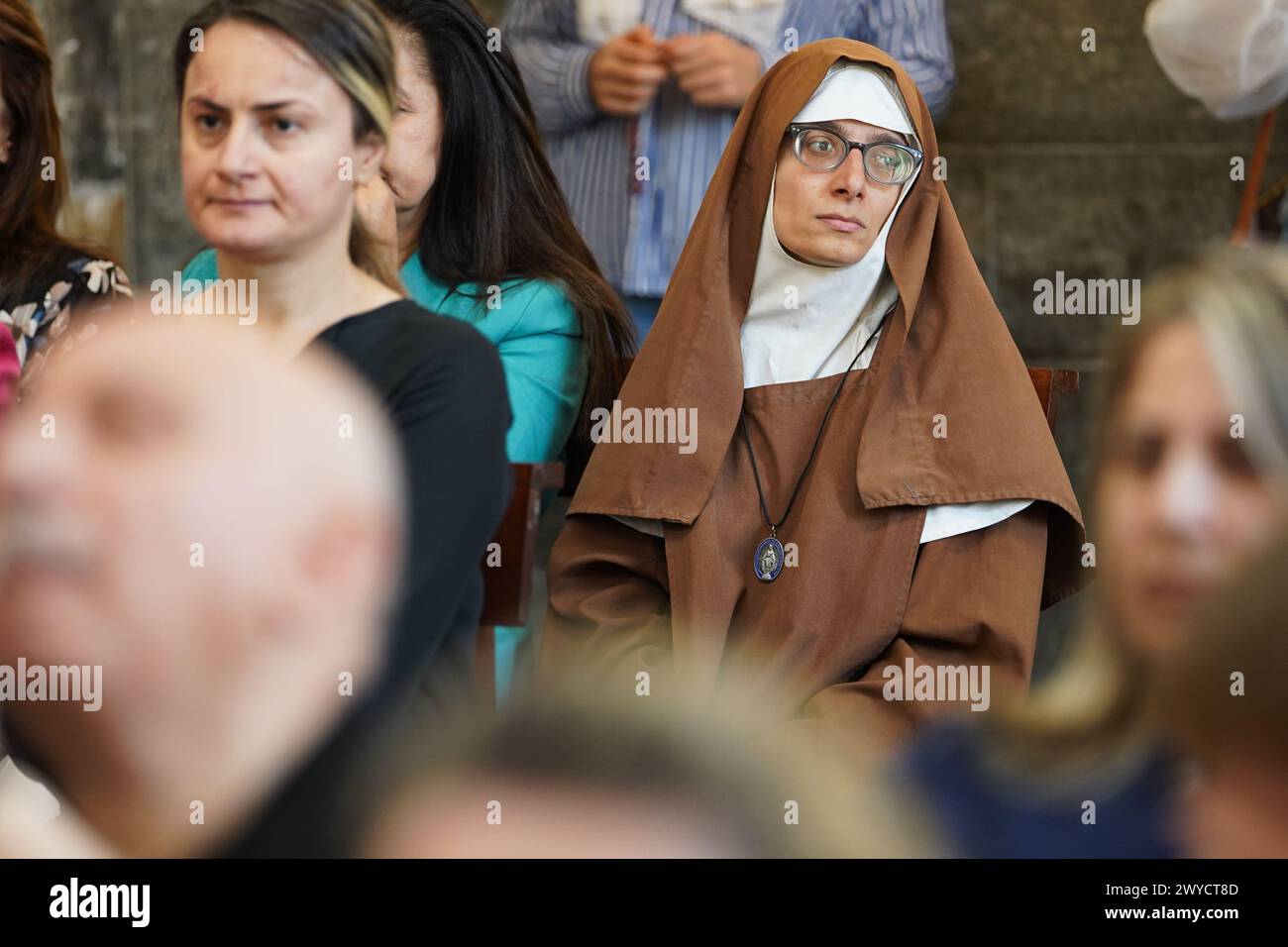 Mosul, Nineveh, Iraq. 5th Apr, 2024. Iraqi Christian Nun attends the ...