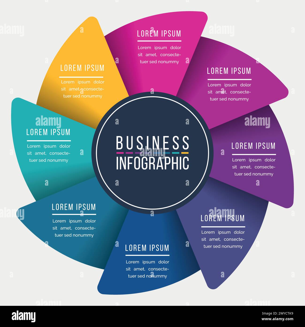 8 Steps Infographic business information 8 Steps, objects, elements or ...