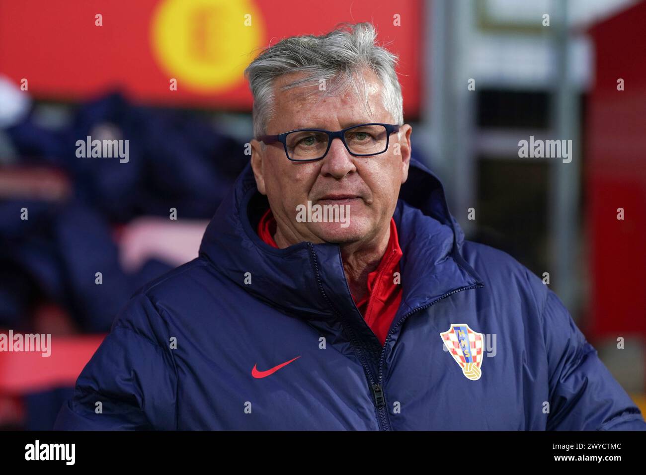 Croatia manager Nenad Gracan before the UEFA Women's Euro 2025 qualifying round League B, Group ...
