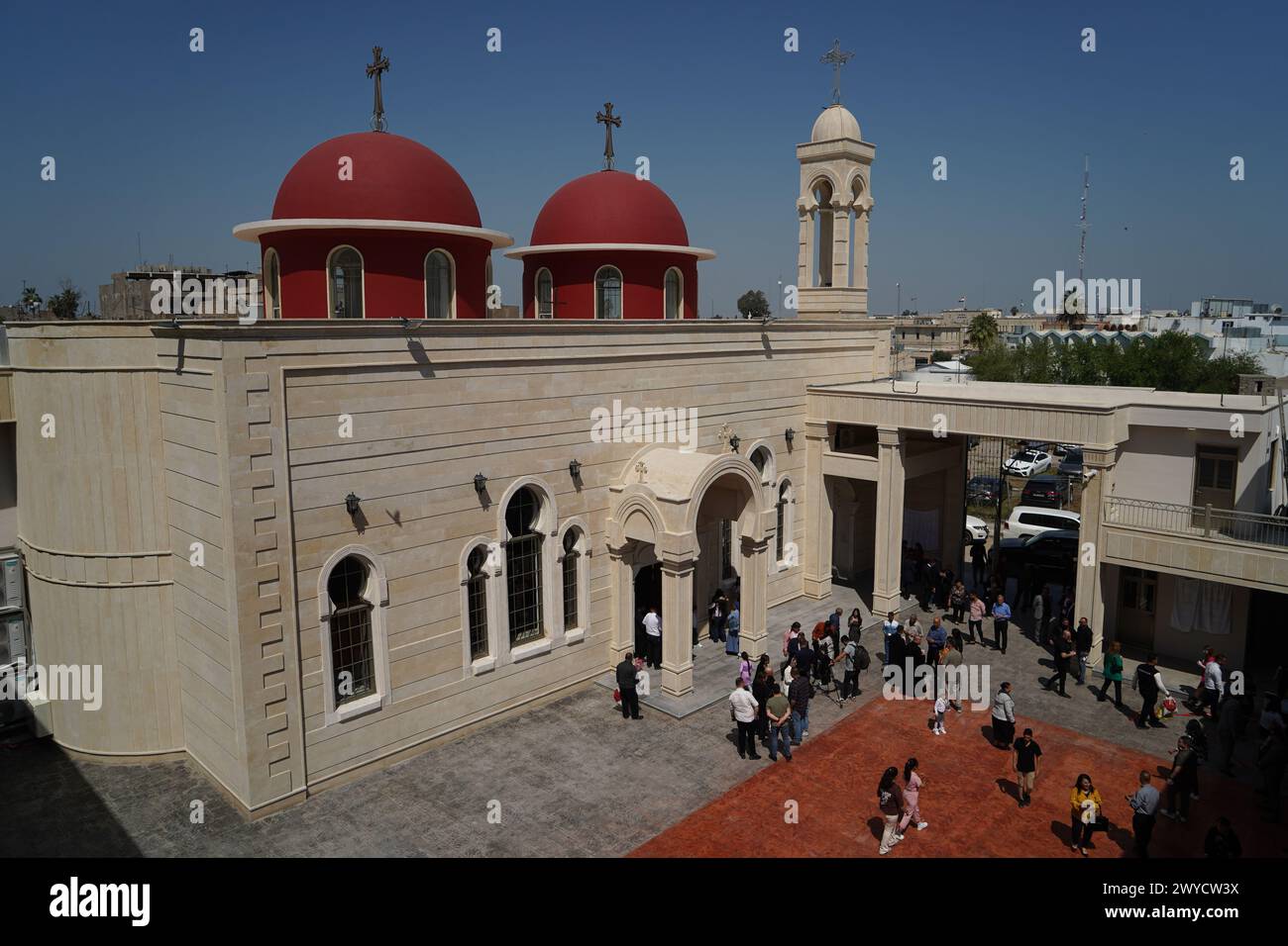 Mosul, Iraq. 05th Apr, 2024. A picture shows the newly-renovated 80 ...